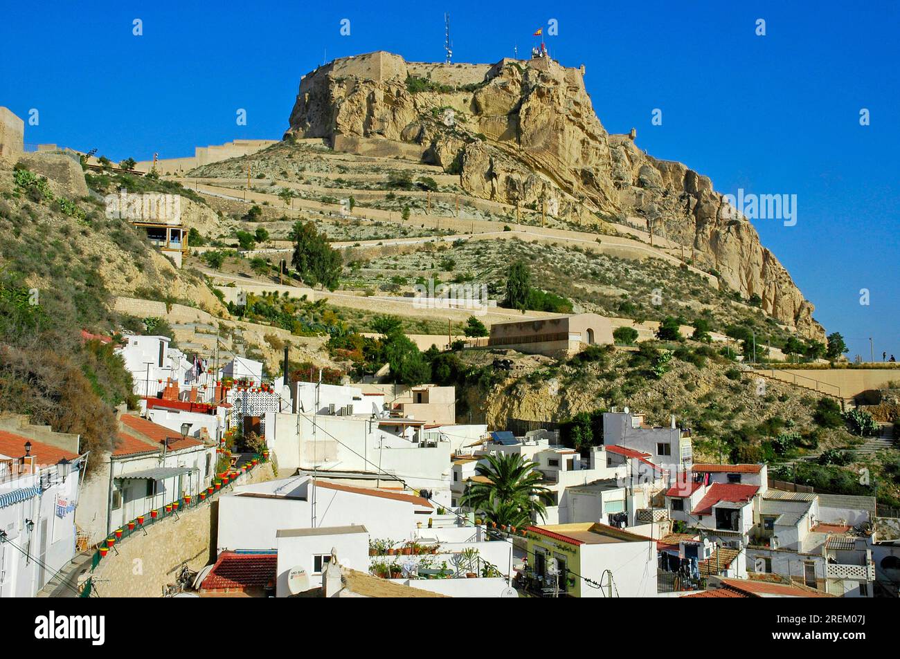 Castillo de Santa Barbara, Monte, Benacantil Mountain, Alicante, Spain ...