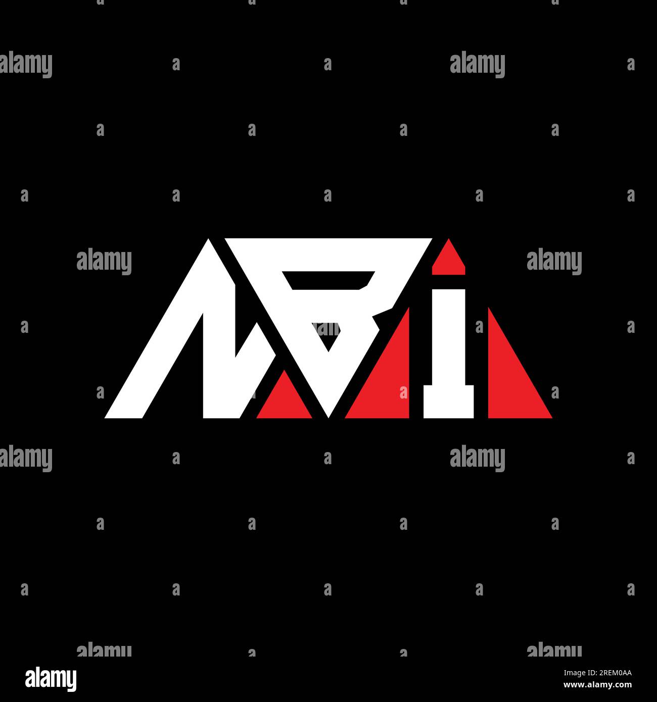 NBI triangle letter logo design with triangle shape. NBI triangle logo ...