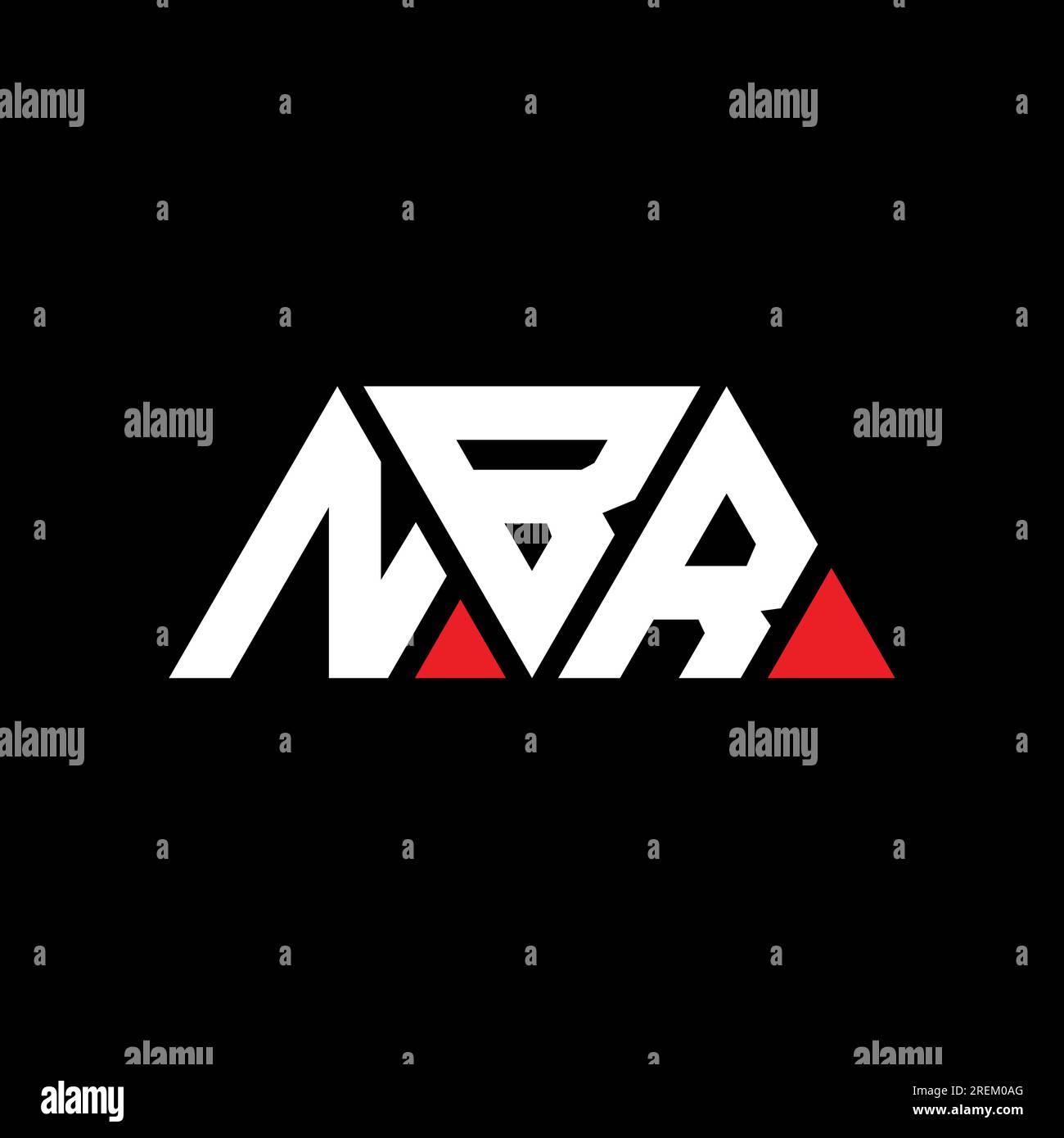 NBR triangle letter logo design with triangle shape. NBR triangle logo ...