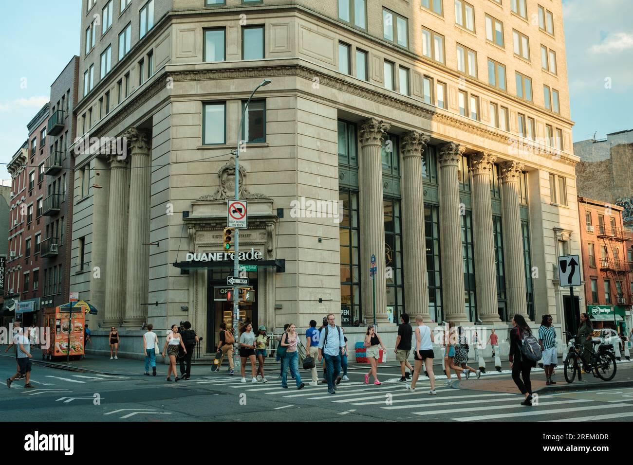 The intersection of Spring & Lafayette Streets in Soho, Manhattan, New ...