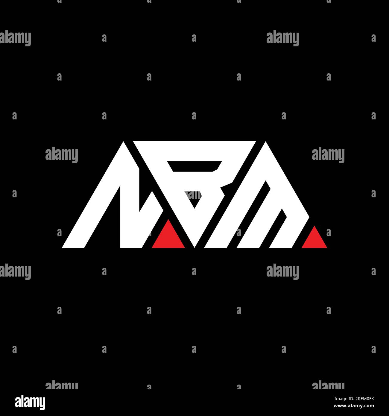 NBM triangle letter logo design with triangle shape. NBM triangle logo ...