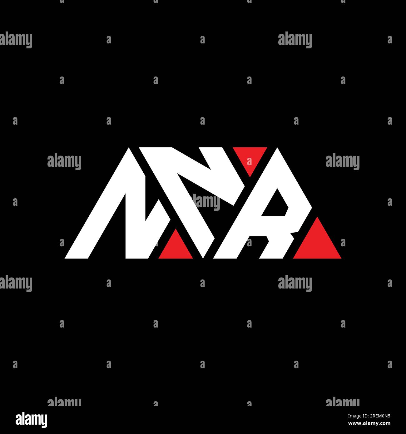 NNR triangle letter logo design with triangle shape. NNR triangle logo ...
