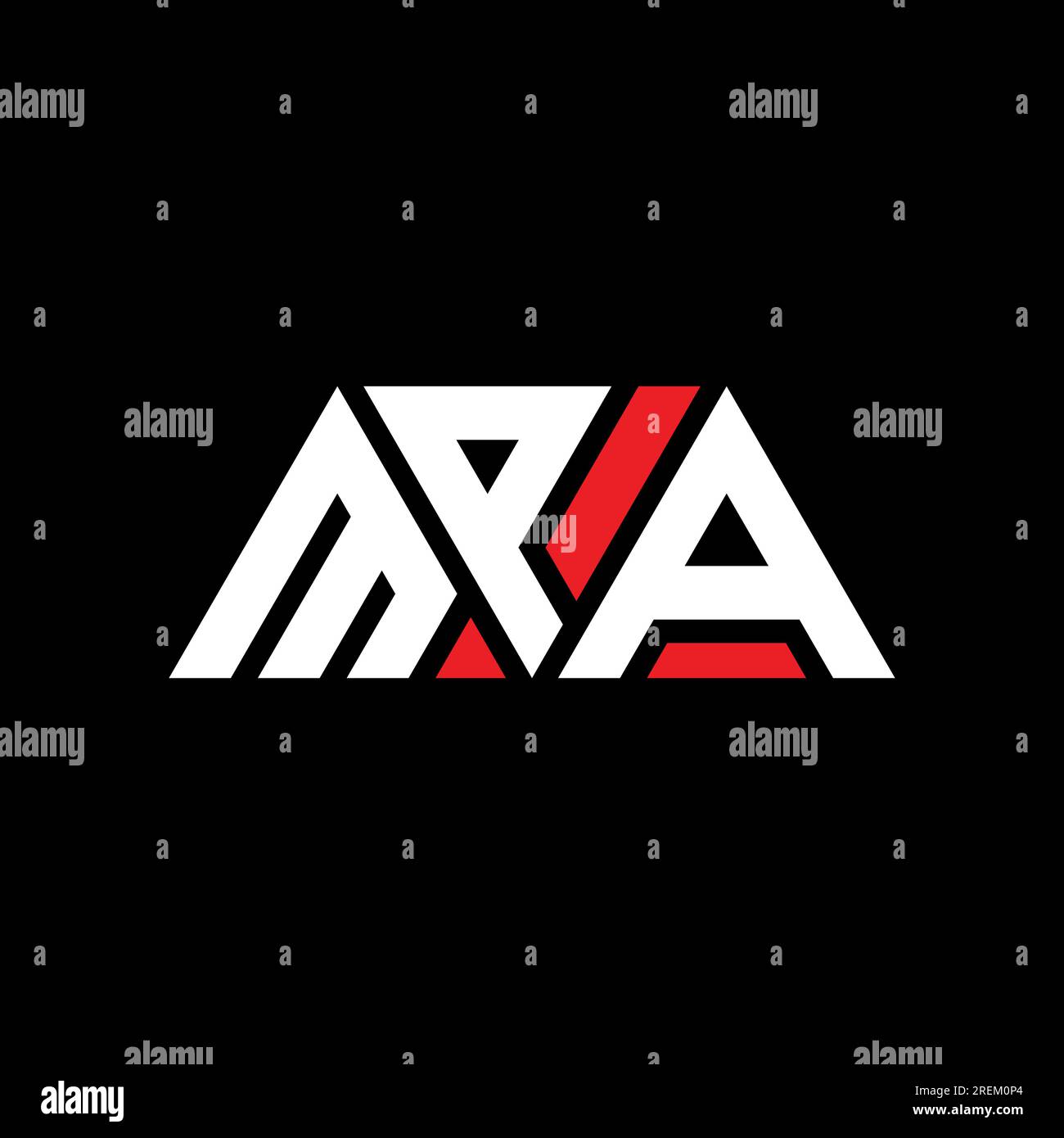 MPA triangle letter logo design with triangle shape. MPA triangle logo ...