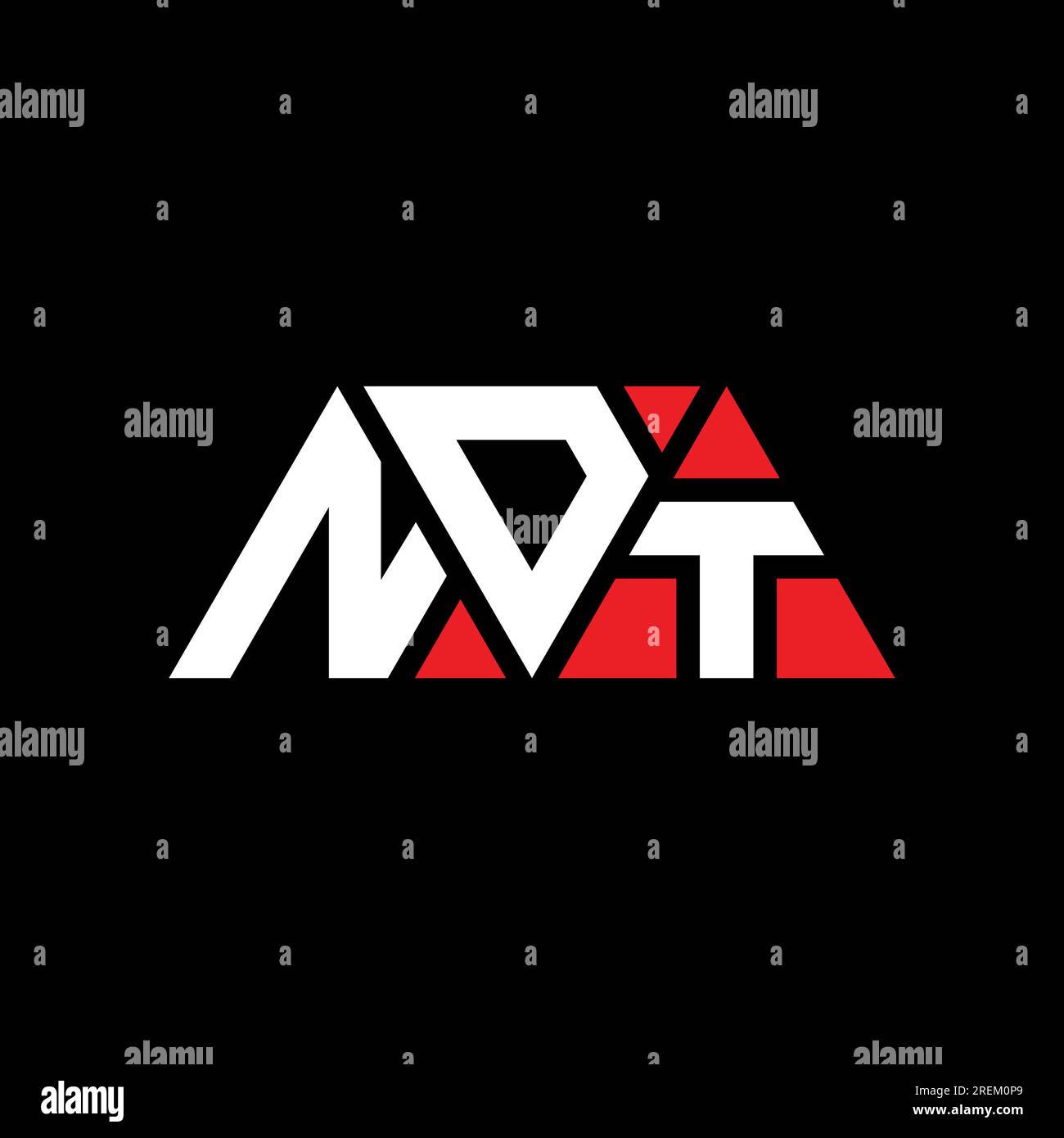 NDT triangle letter logo design with triangle shape. NDT triangle logo ...