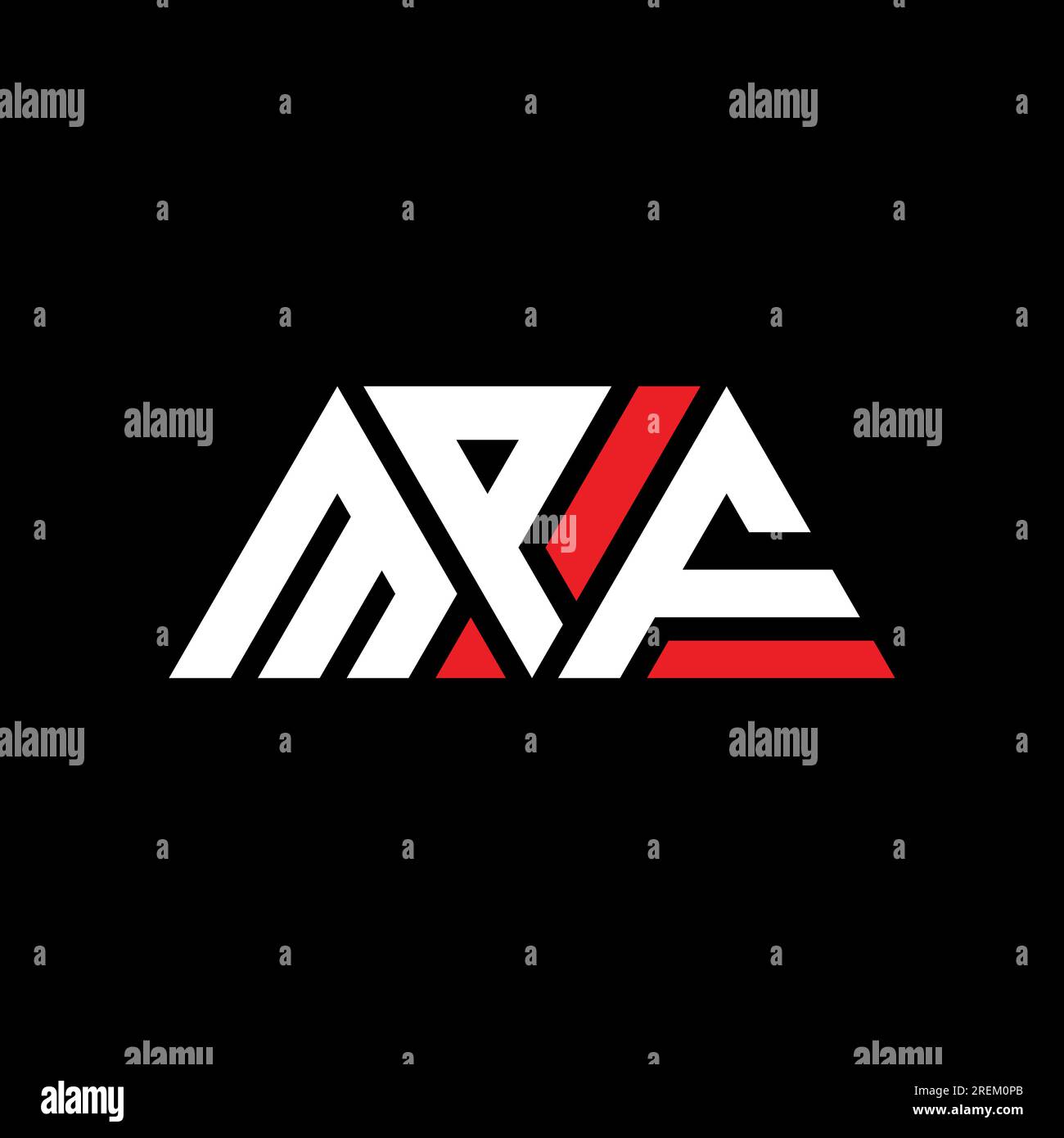 MPF triangle letter logo design with triangle shape. MPF triangle logo ...