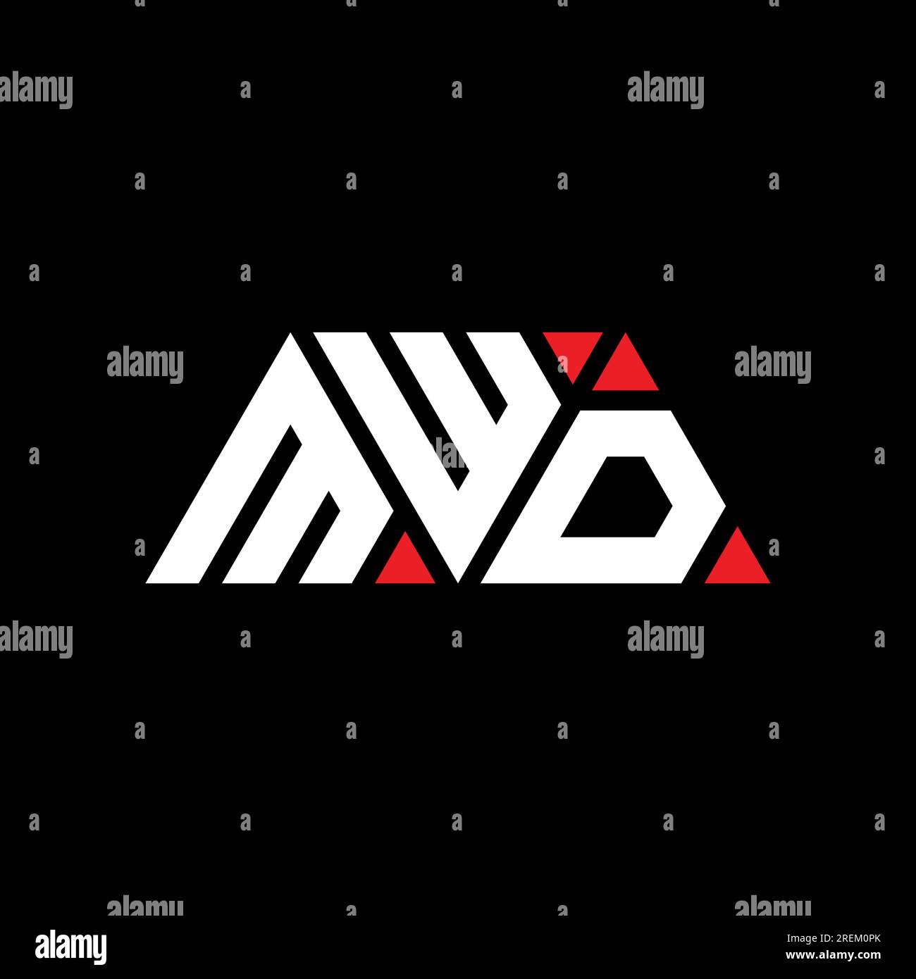 MWD triangle letter logo design with triangle shape. MWD triangle logo ...