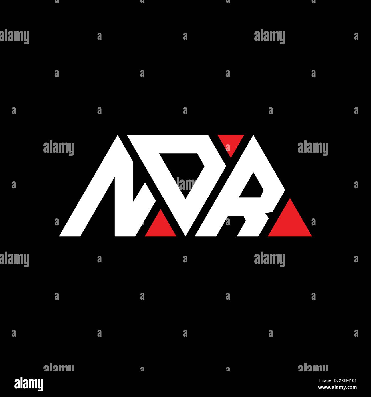 NDR triangle letter logo design with triangle shape. NDR triangle logo ...