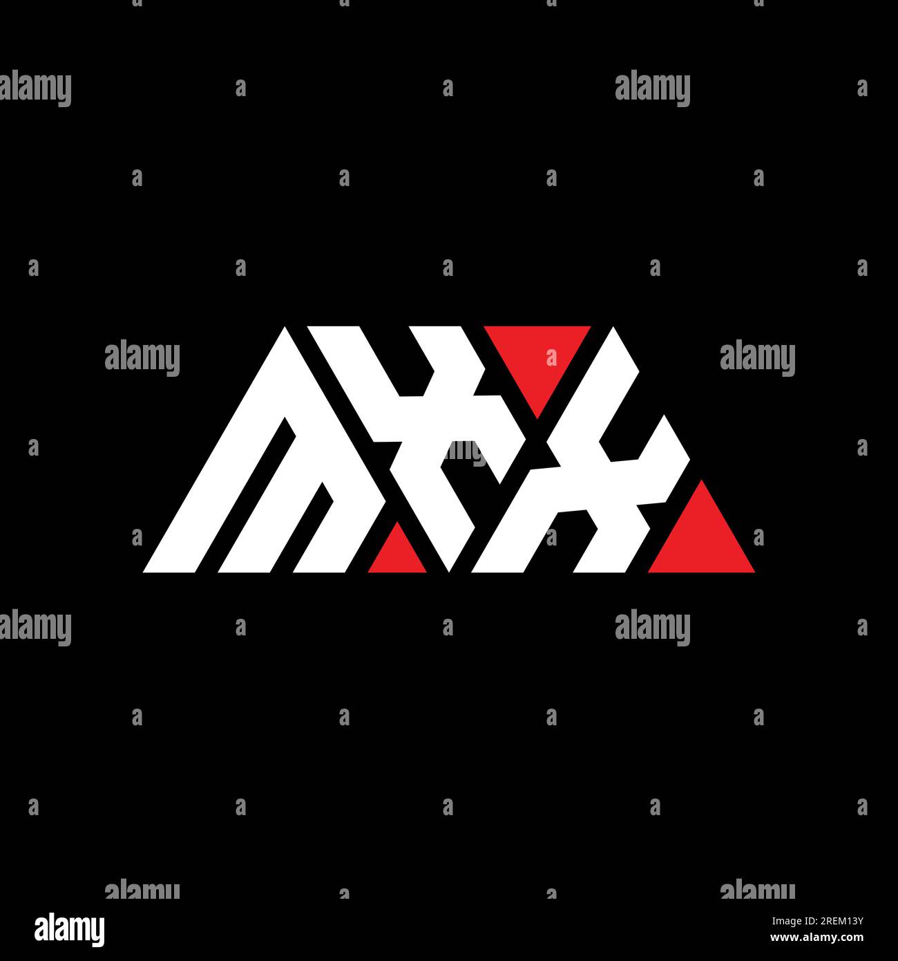 MXX triangle letter logo design with triangle shape. MXX triangle logo ...