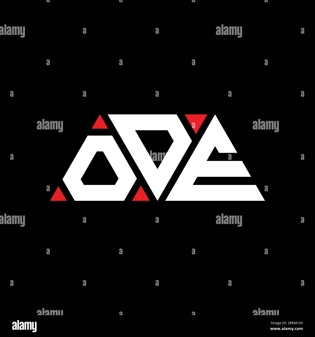 ODE triangle letter logo design with triangle shape. ODE triangle logo ...
