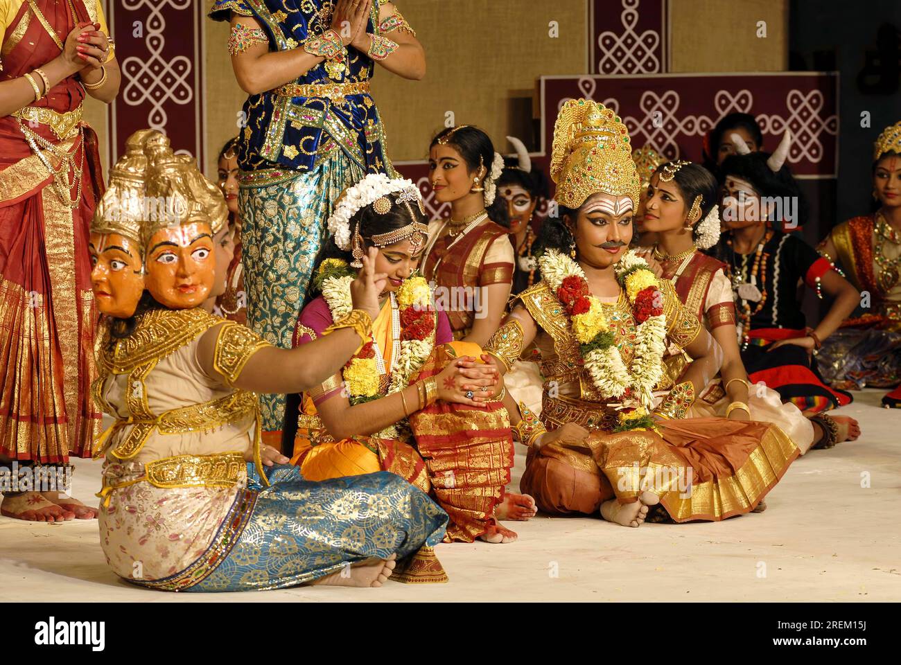 Bharatanatyam, dance drama, classical dance of Tamil Nadu, India, Asia ...