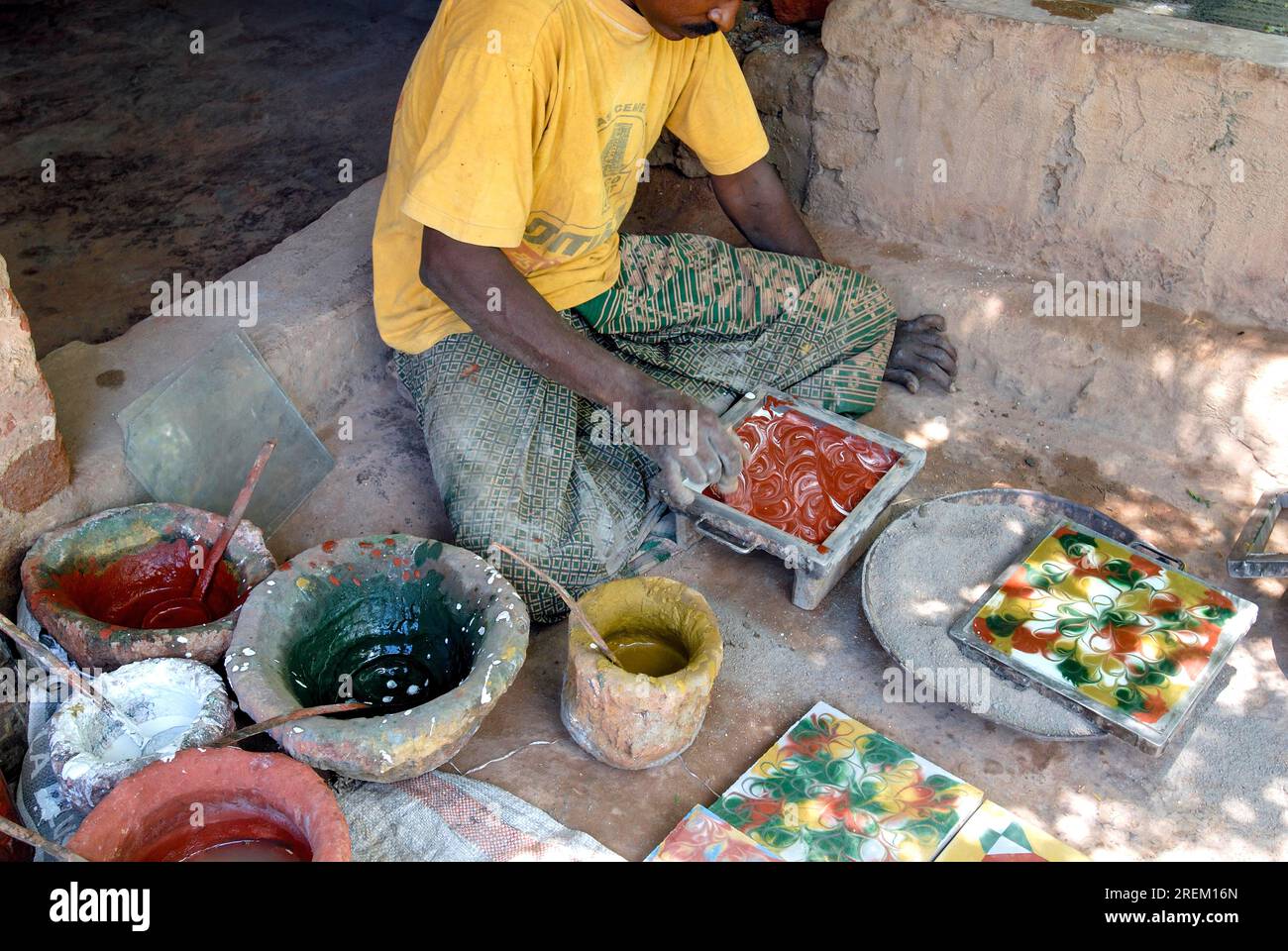 Tile making process hi-res stock photography and images - Alamy