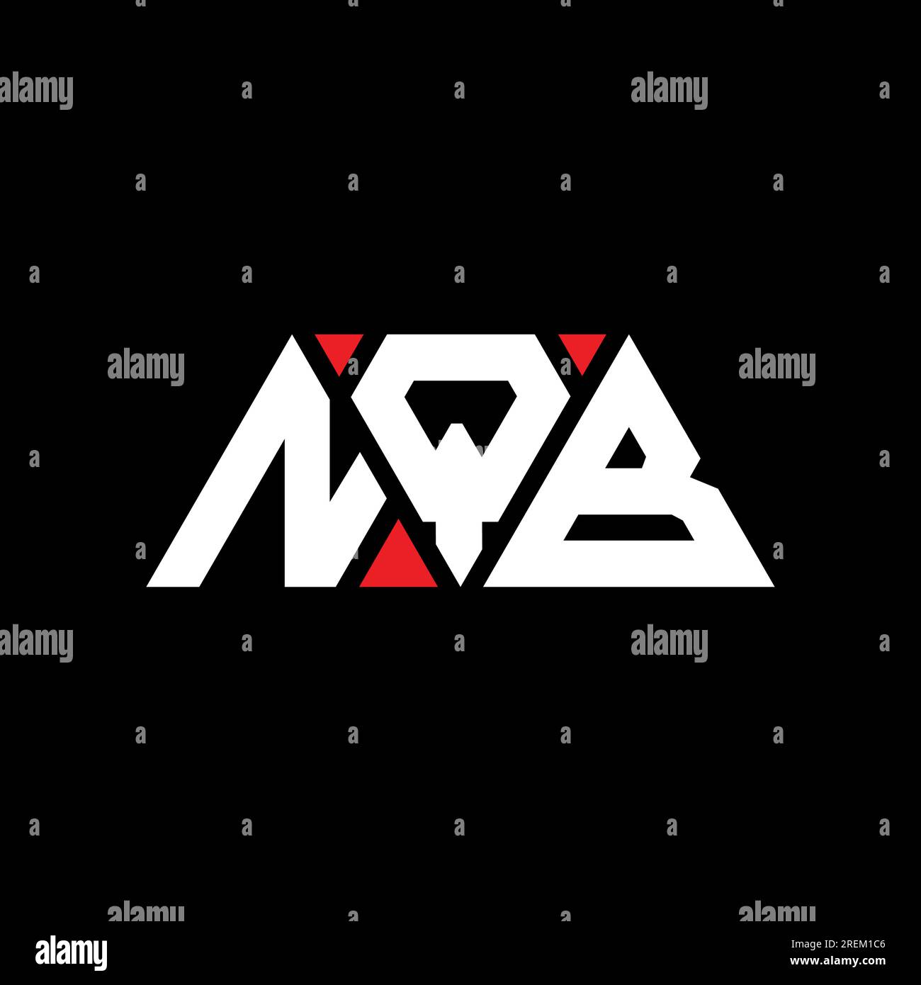 NQB triangle letter logo design with triangle shape. NQB triangle logo ...