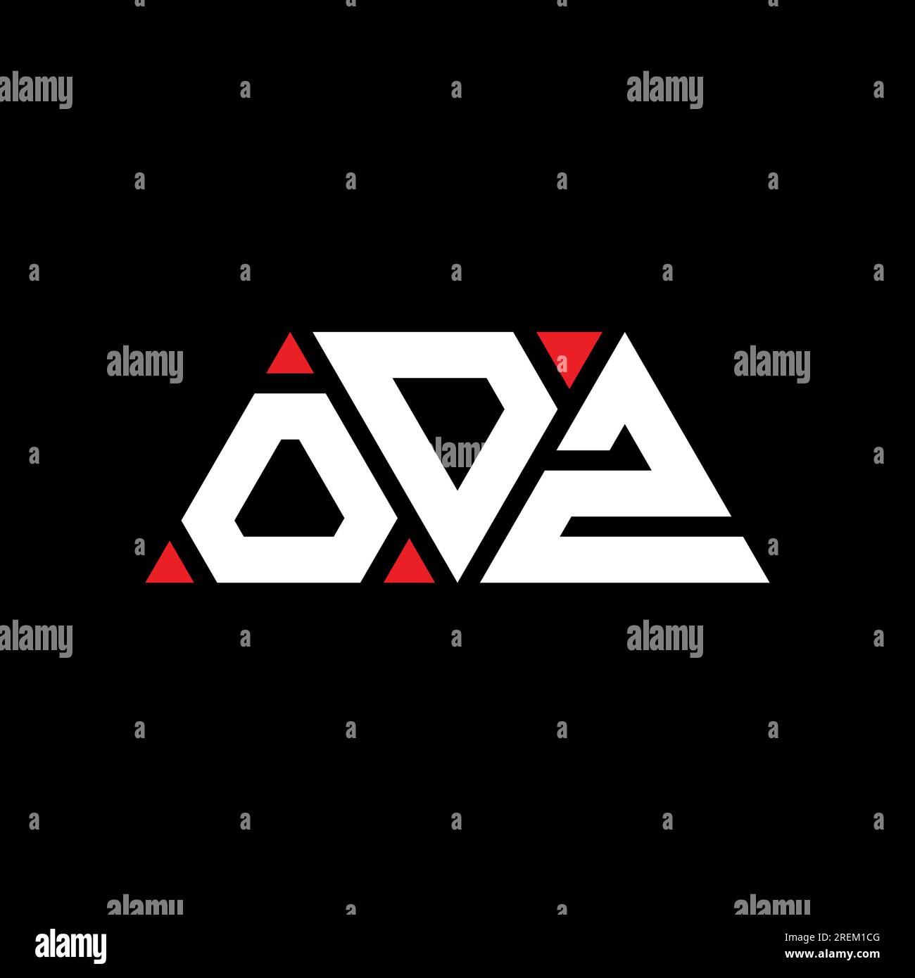 ODZ triangle letter logo design with triangle shape. ODZ triangle logo ...