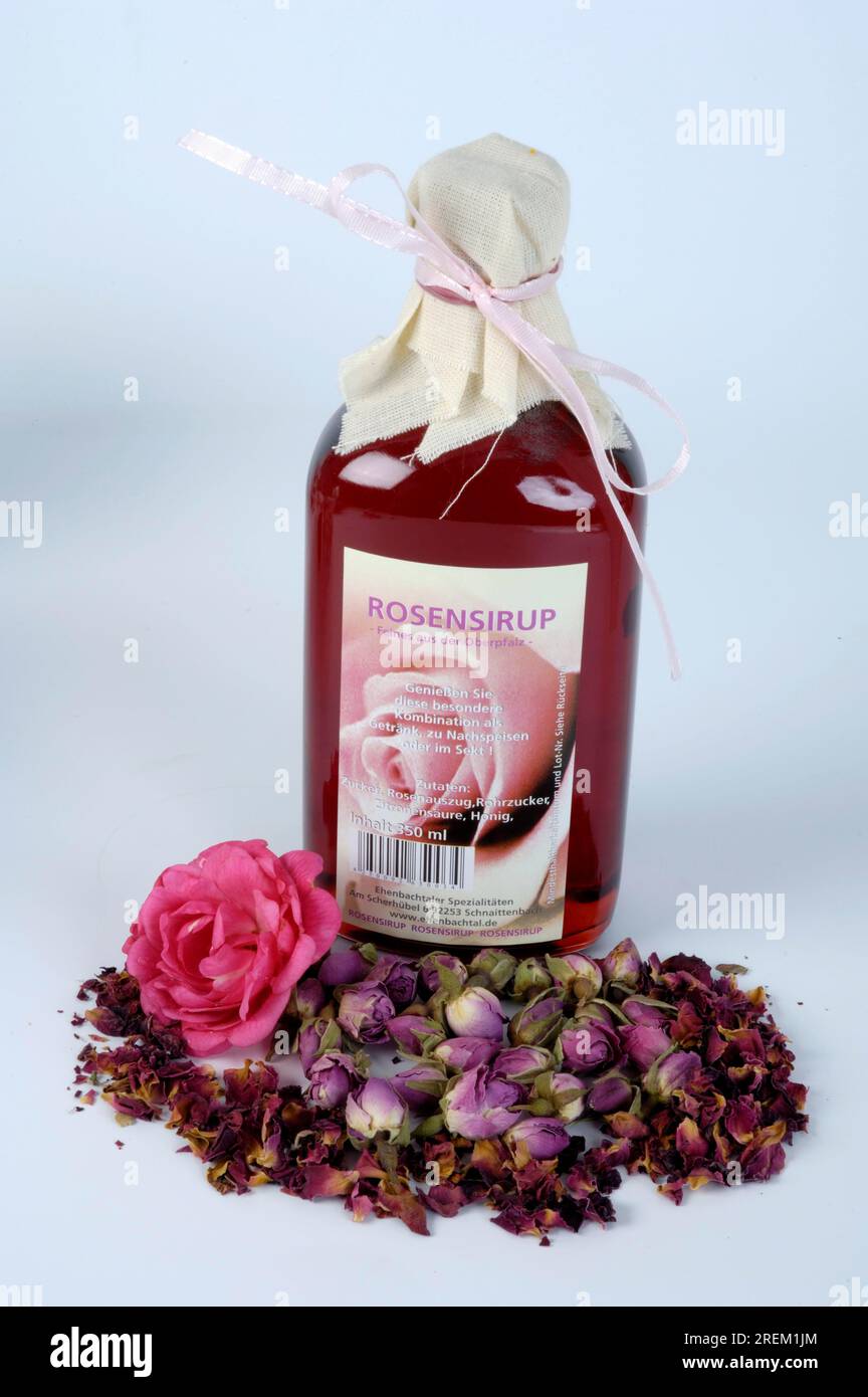 Rose Syrup (Pink Stock Photo - Alamy
