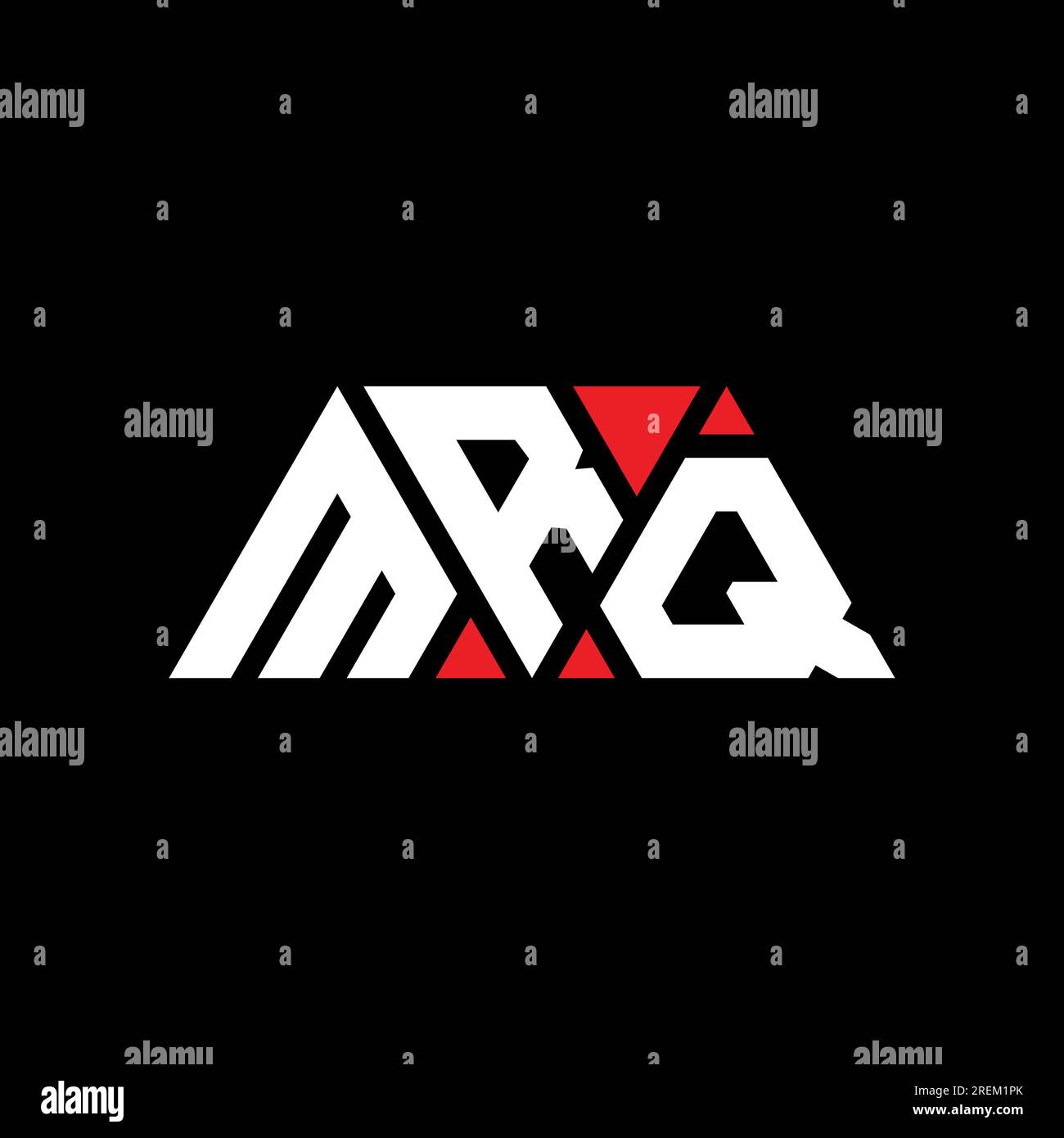 MRQ triangle letter logo design with triangle shape. MRQ triangle logo ...