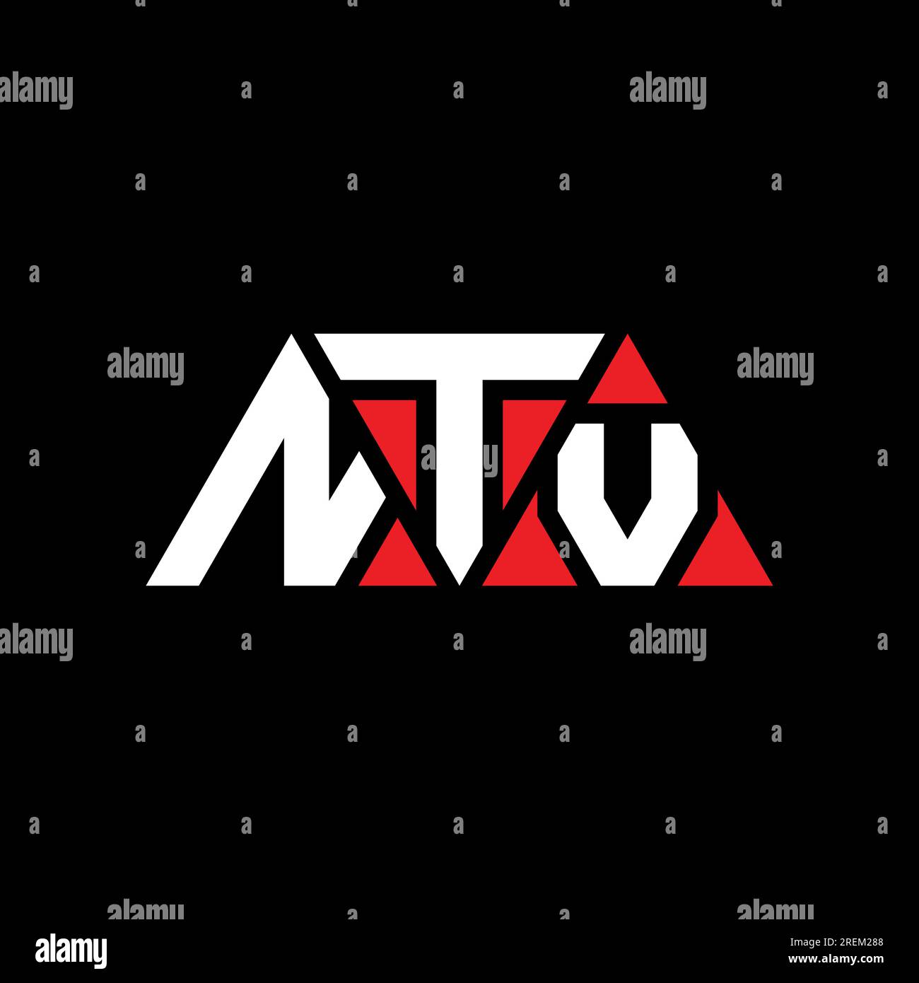 NTV triangle letter logo design with triangle shape. NTV triangle logo ...