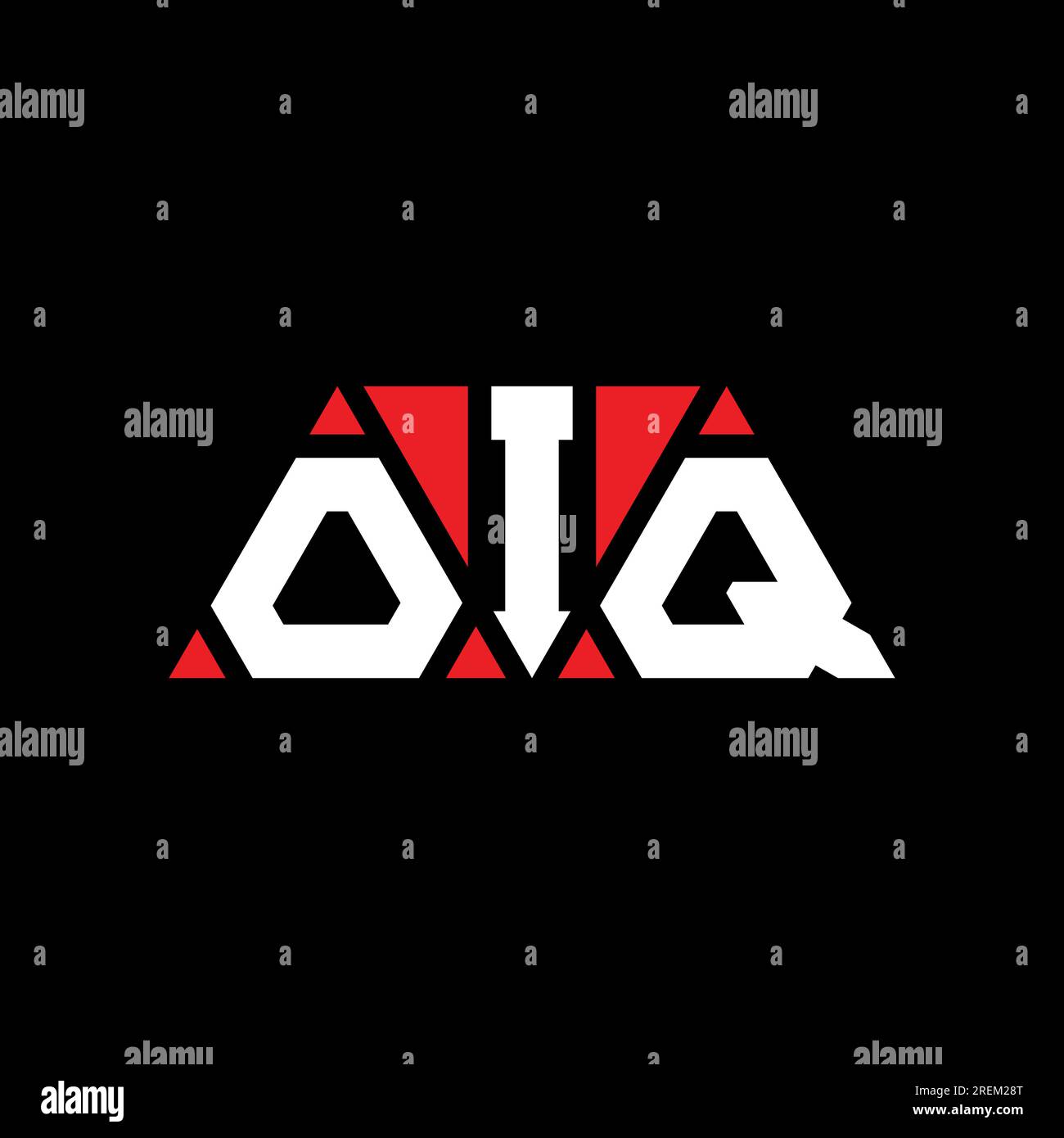 OIQ triangle letter logo design with triangle shape. OIQ triangle logo ...