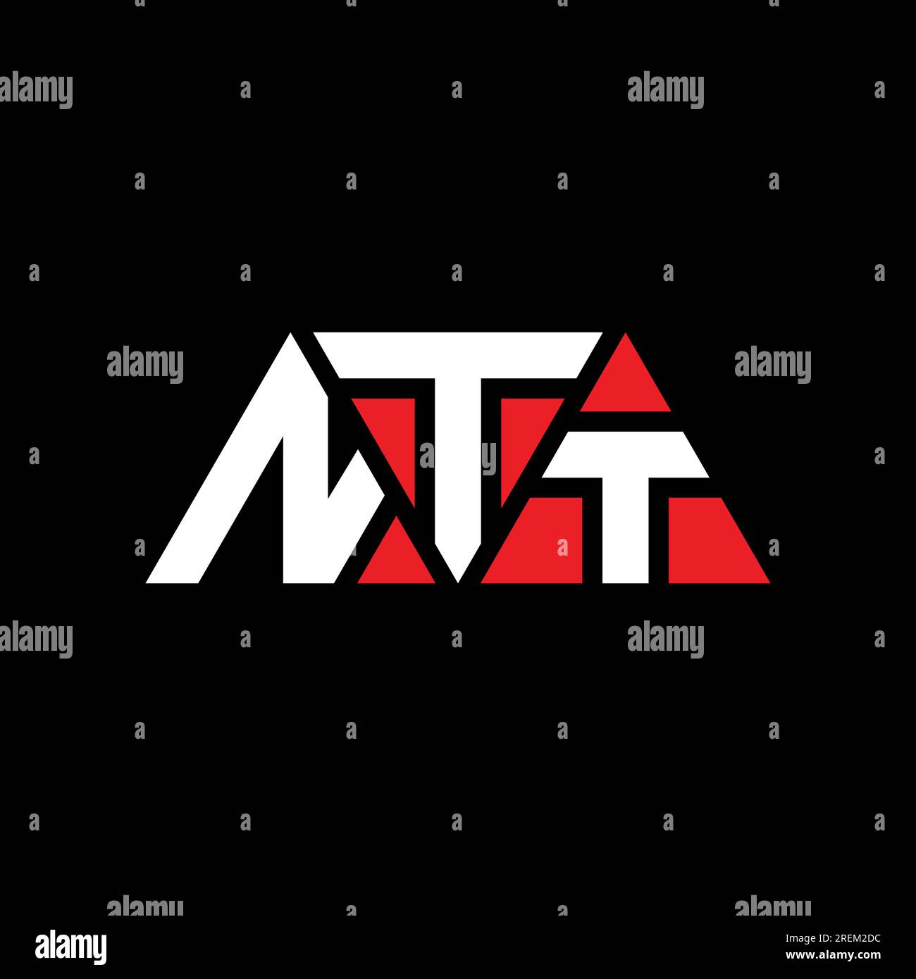 NTT triangle letter logo design with triangle shape. NTT triangle logo ...