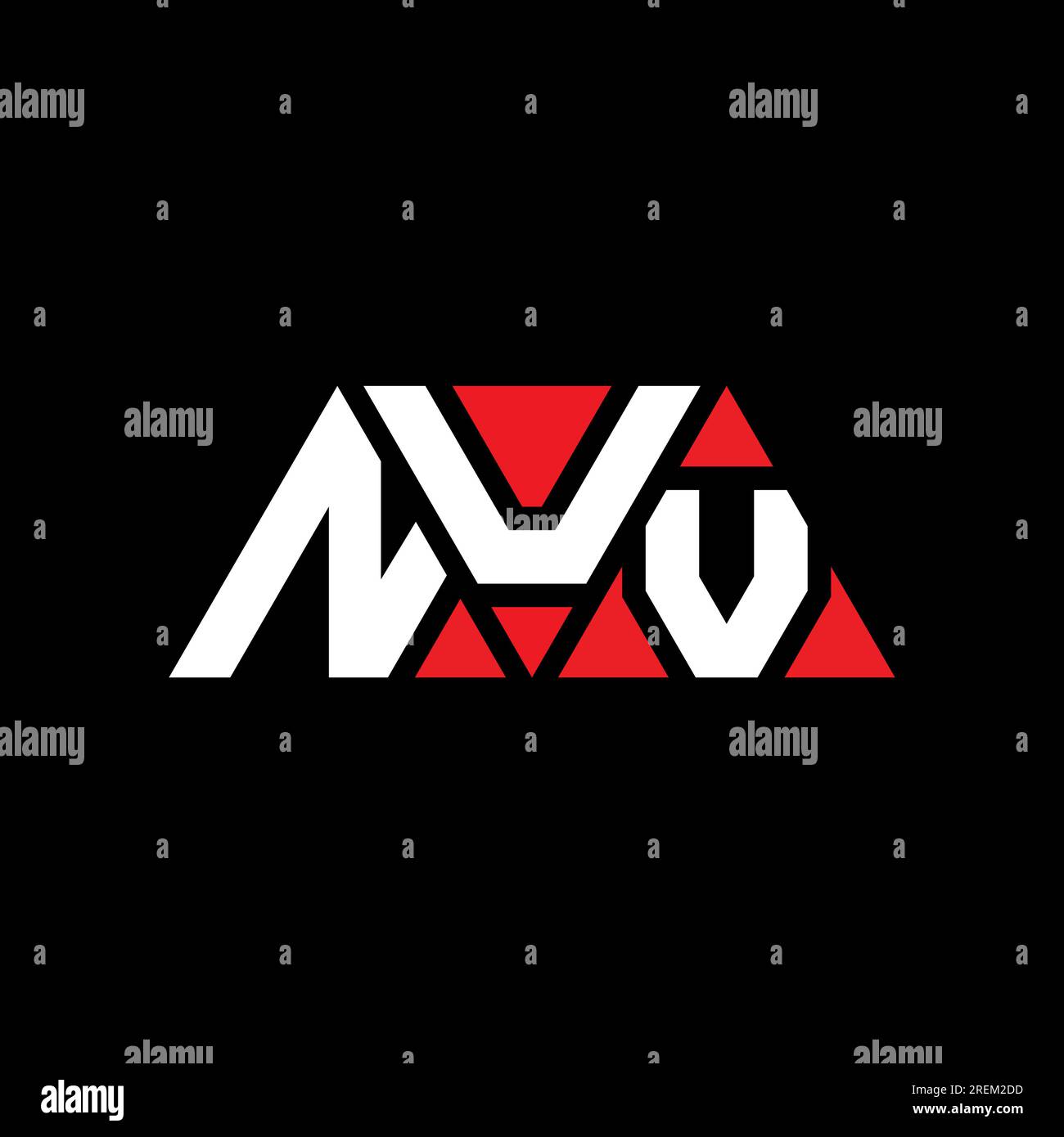 NUV triangle letter logo design with triangle shape. NUV triangle logo ...