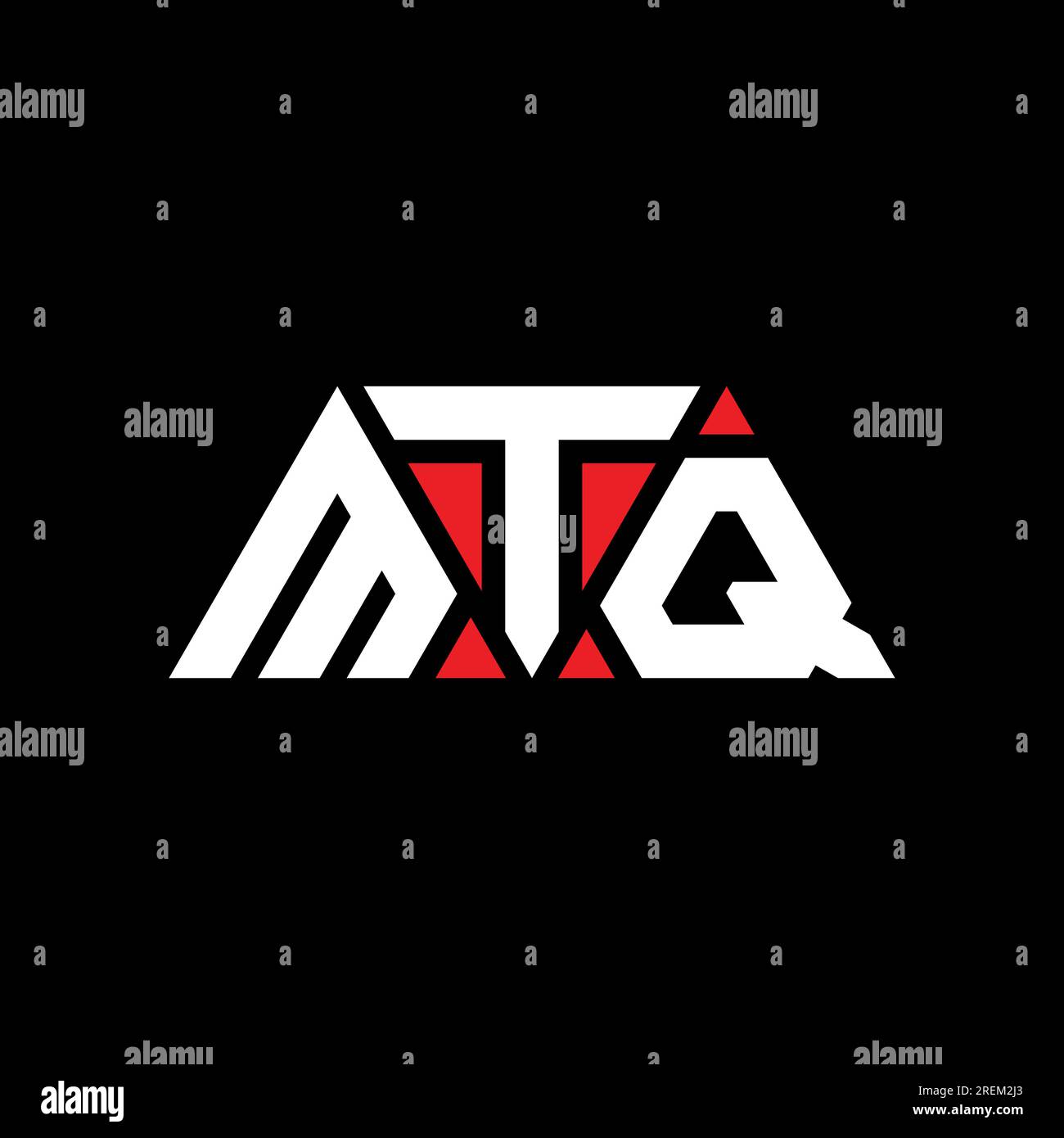 MTQ triangle letter logo design with triangle shape. MTQ triangle logo ...