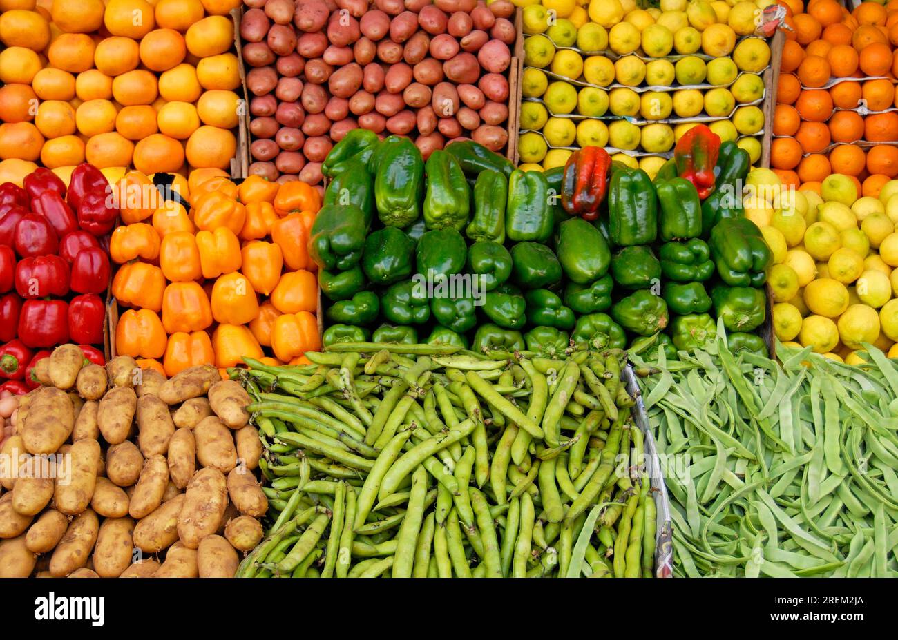 Vegetables and fruits, central market, Casablanca, Morocco Stock Photo ...