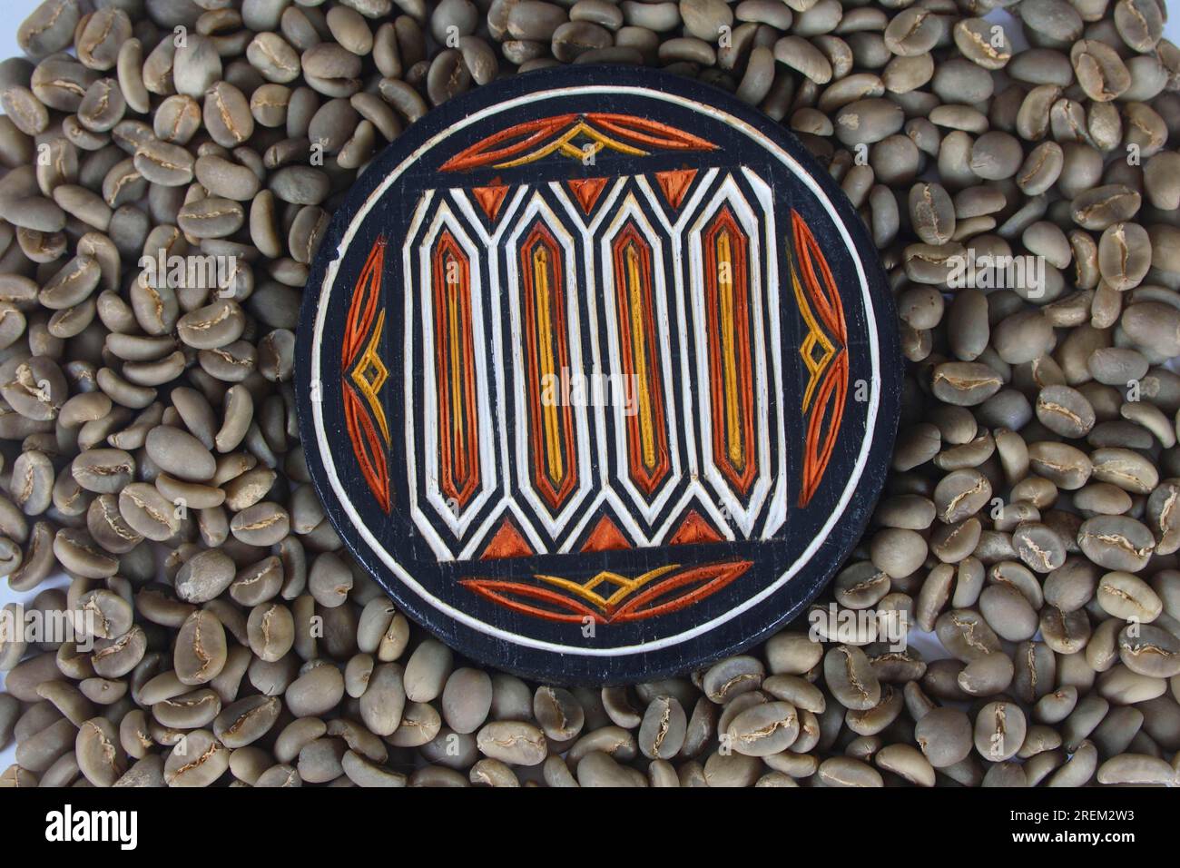 (Coffea arabica), Kopi Tongkonan Toraja Sesean, raw, coffee bean, green ...