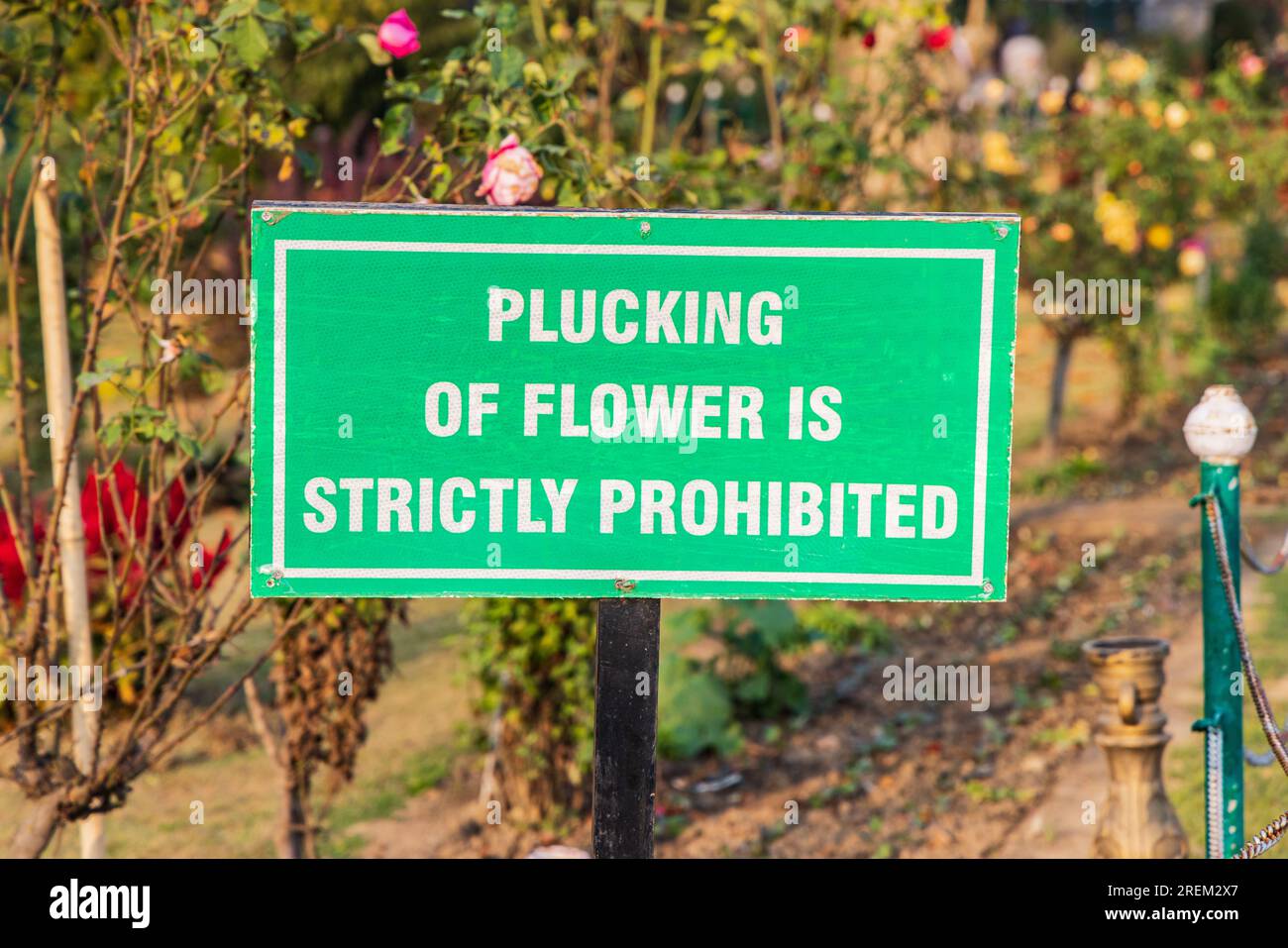 Srinagar, Jammu and Kashmir, India. October 30, 2022. Sign prohibiting ...