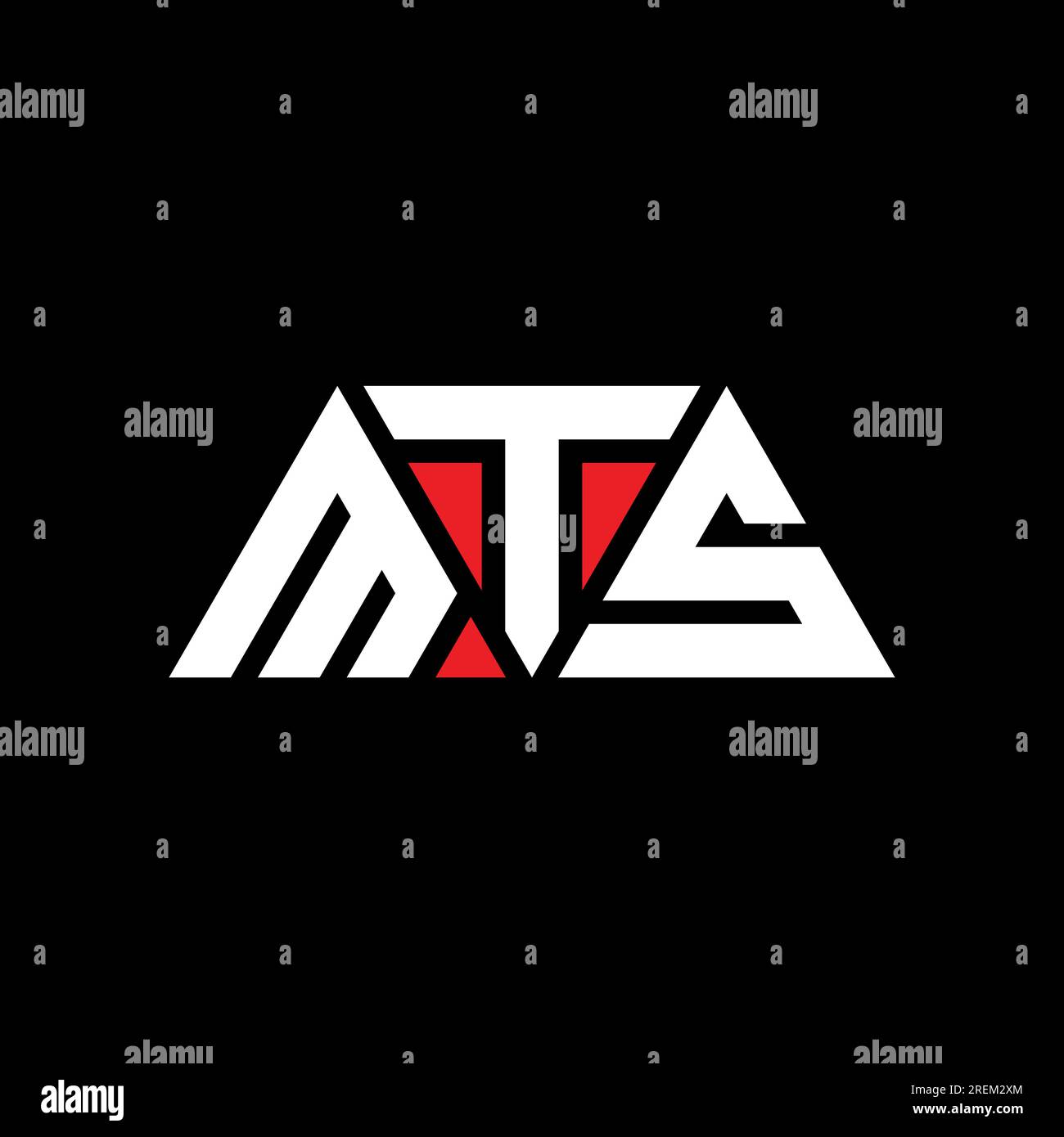 MTS triangle letter logo design with triangle shape. MTS triangle logo ...