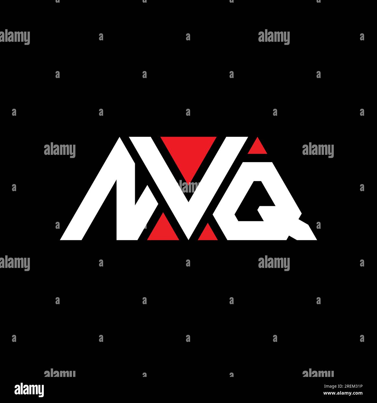 NVQ triangle letter logo design with triangle shape. NVQ triangle logo ...