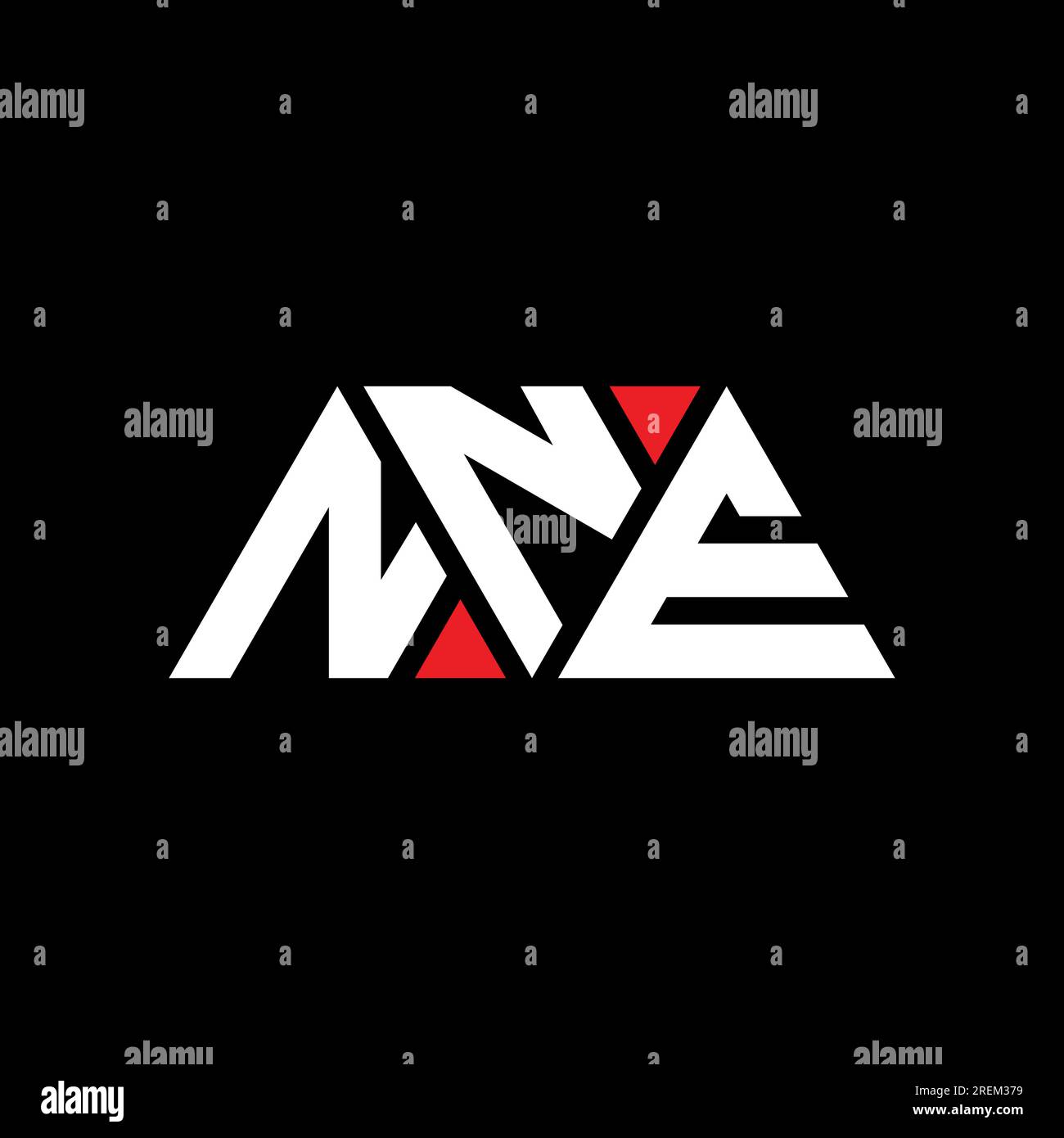 NNE triangle letter logo design with triangle shape. NNE triangle logo ...