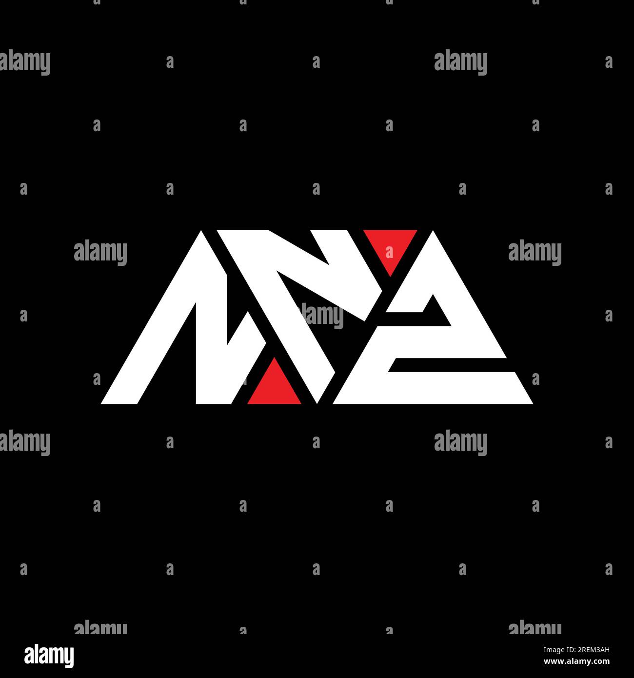 NNZ triangle letter logo design with triangle shape. NNZ triangle logo ...