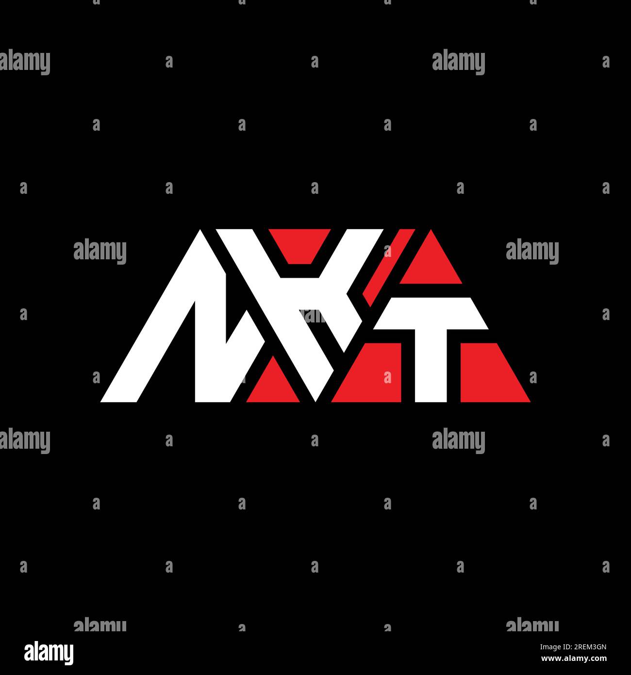 NKT triangle letter logo design with triangle shape. NKT triangle logo ...