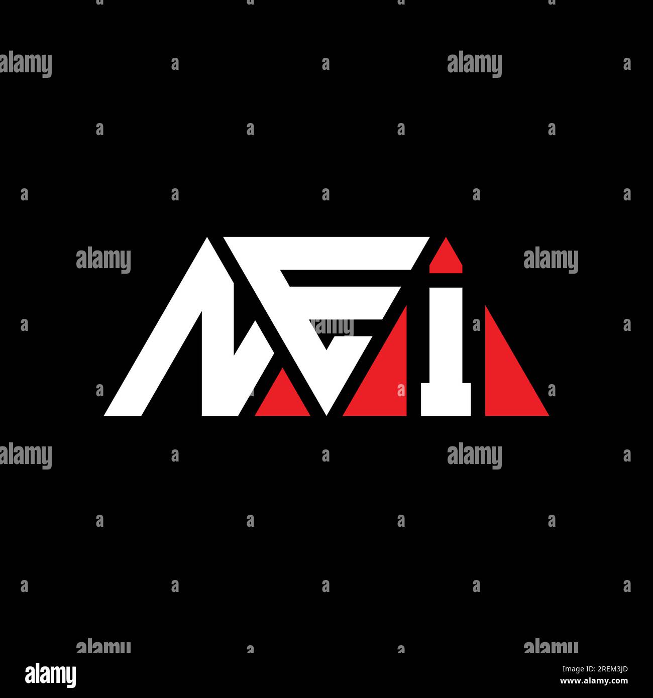 NEI triangle letter logo design with triangle shape. NEI triangle logo ...