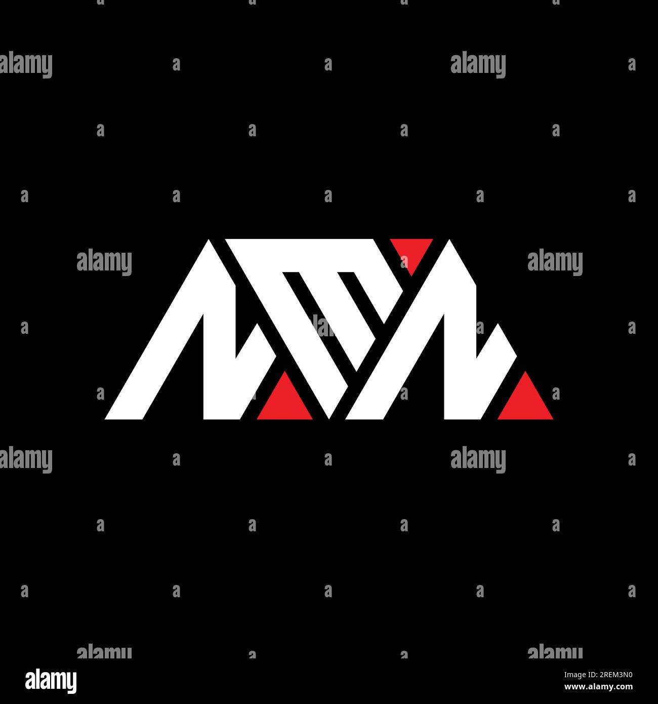 NMN triangle letter logo design with triangle shape. NMN triangle logo ...