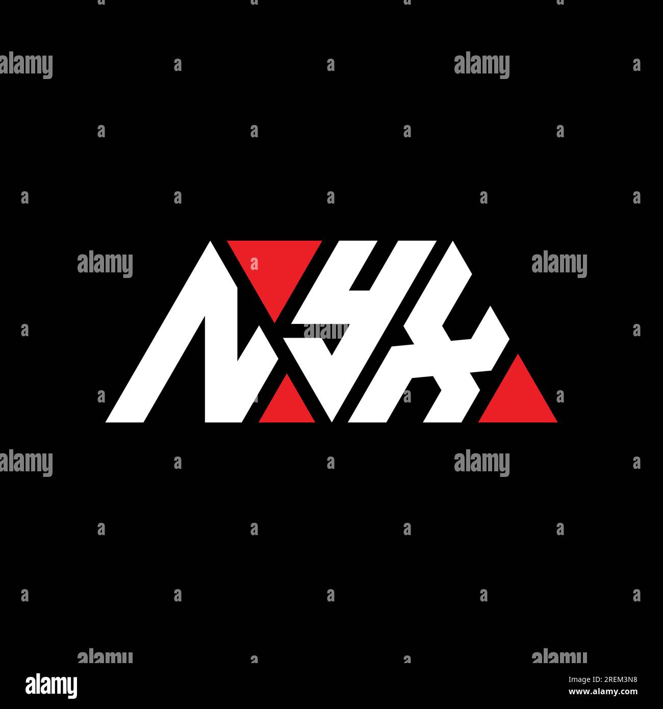 NYX triangle letter logo design with triangle shape. NYX triangle logo ...