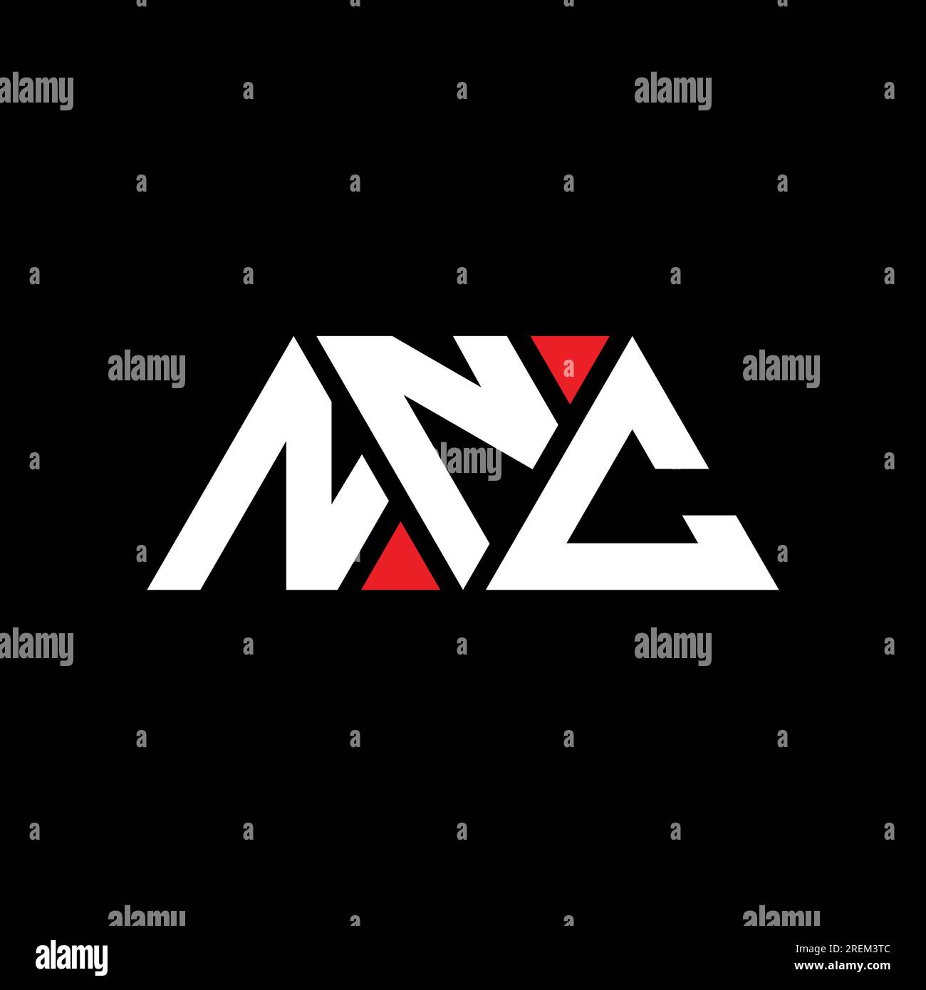 NNC triangle letter logo design with triangle shape. NNC triangle logo ...
