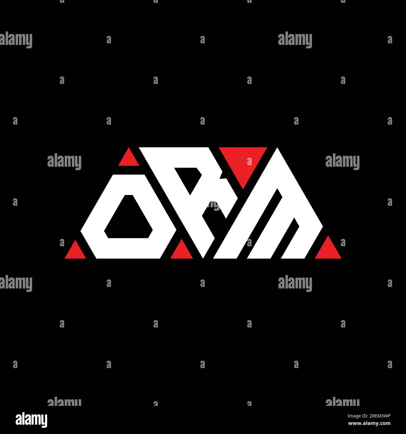 ORM triangle letter logo design with triangle shape. ORM triangle logo ...