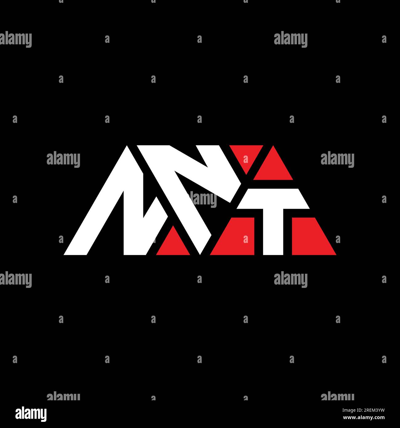 NNT triangle letter logo design with triangle shape. NNT triangle logo ...