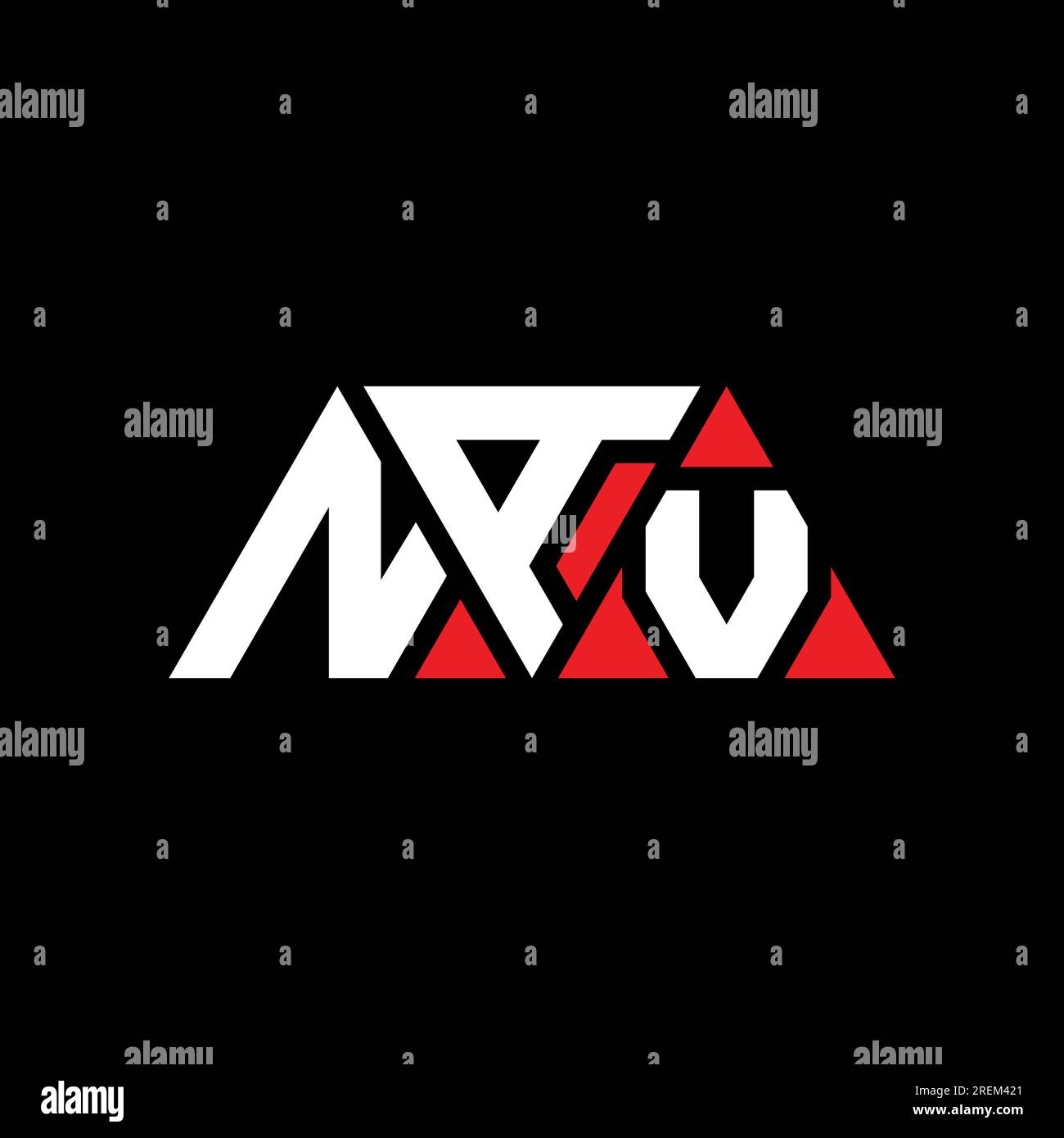 NAV triangle letter logo design with triangle shape. NAV triangle logo ...