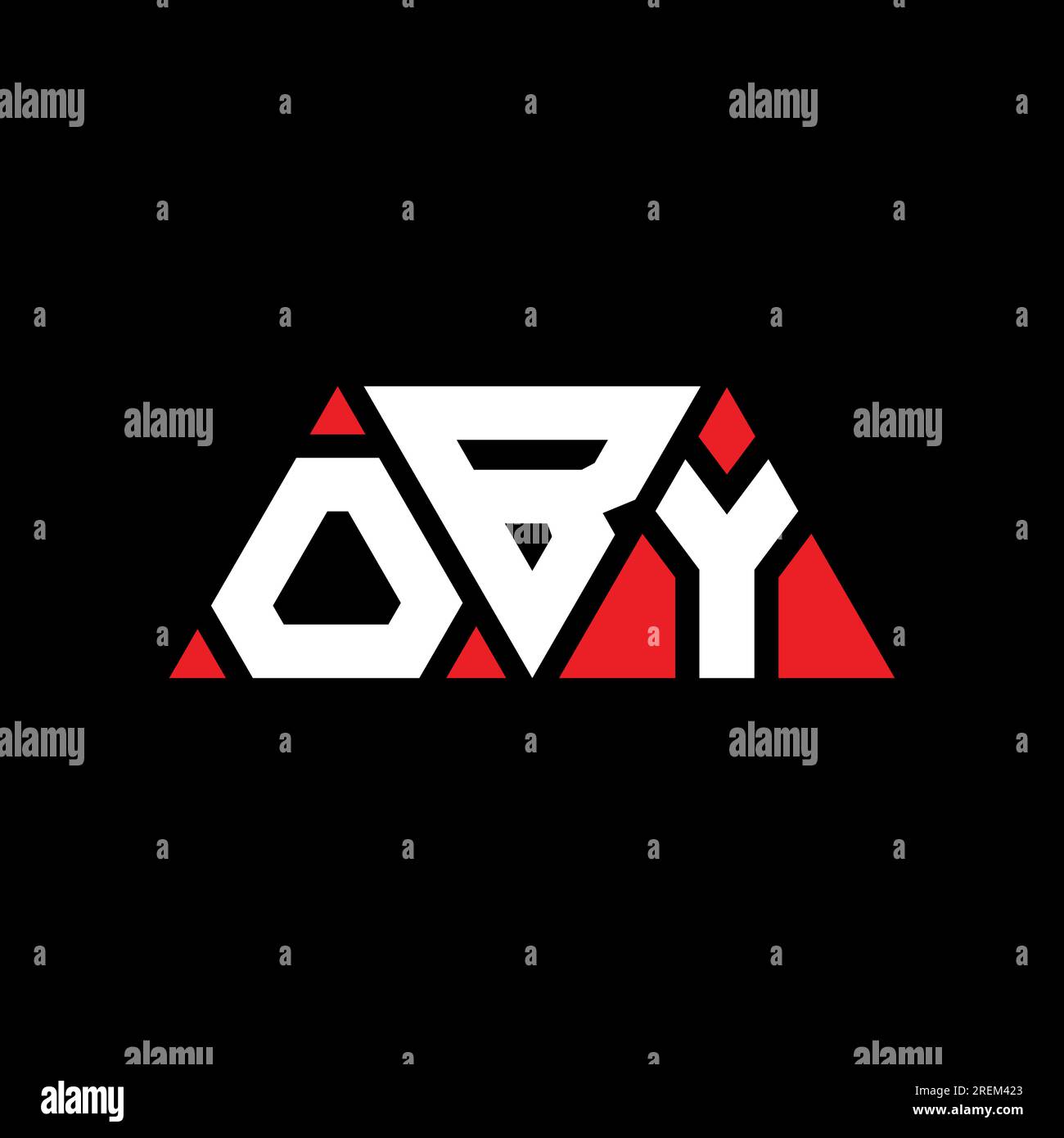OBY triangle letter logo design with triangle shape. OBY triangle logo design monogram. OBY ...