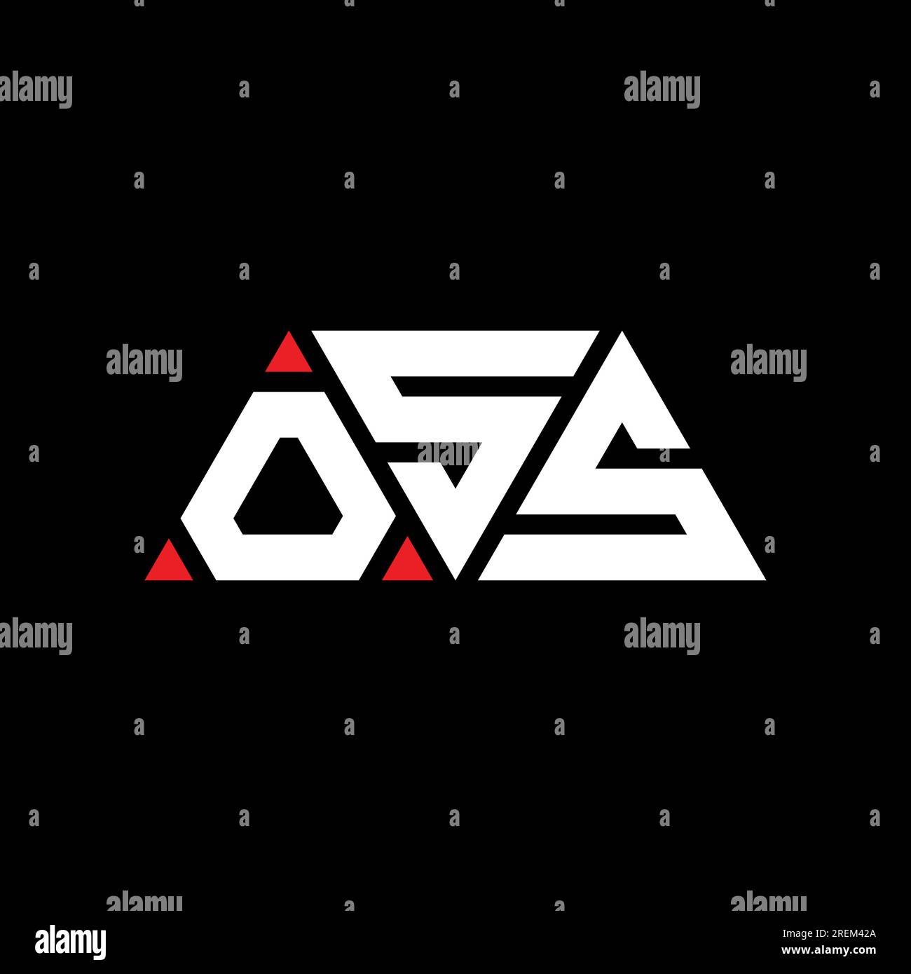 OSS triangle letter logo design with triangle shape. OSS triangle logo ...