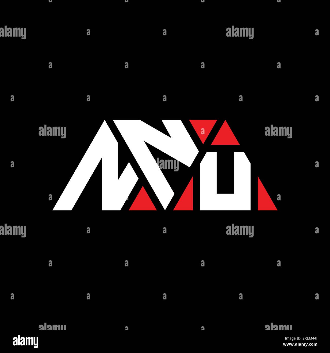 NNU triangle letter logo design with triangle shape. NNU triangle logo ...