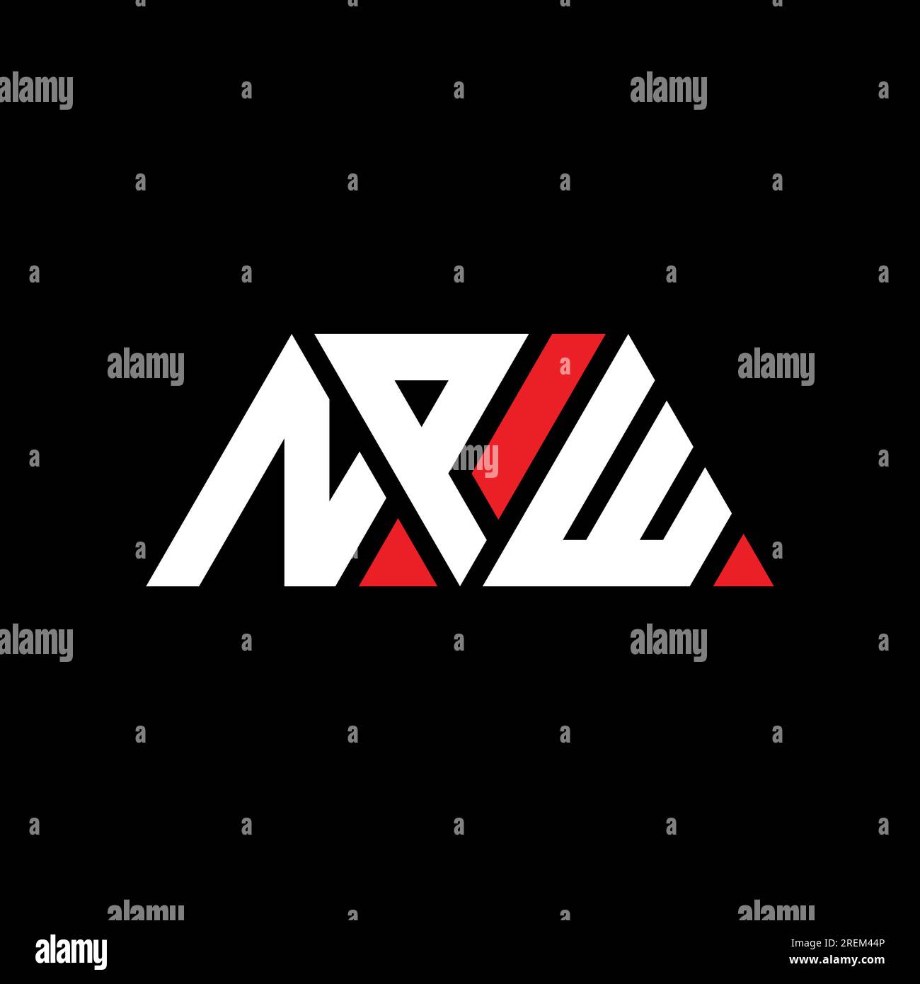 NPW triangle letter logo design with triangle shape. NPW triangle logo ...