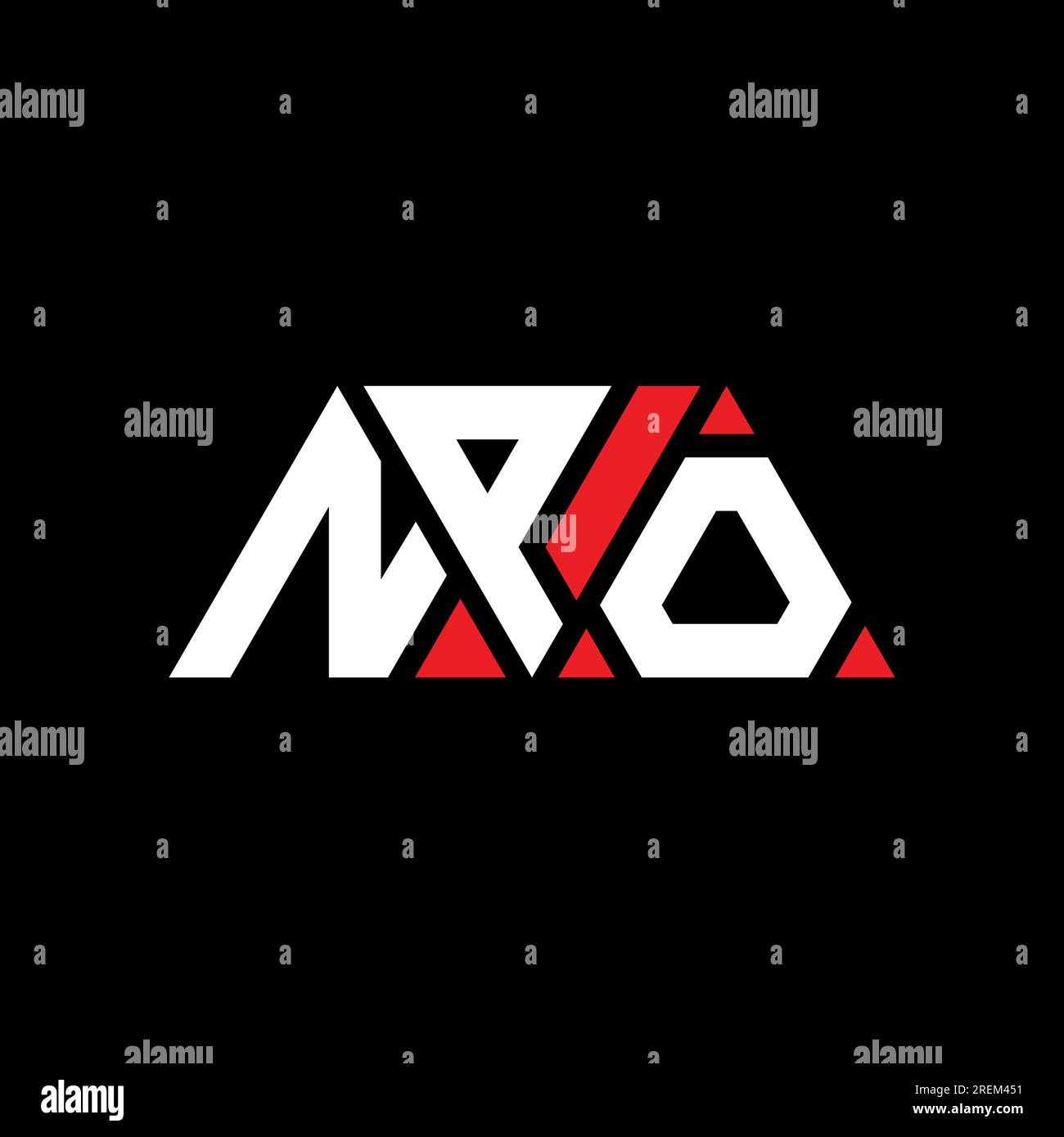 NPO triangle letter logo design with triangle shape. NPO triangle logo ...