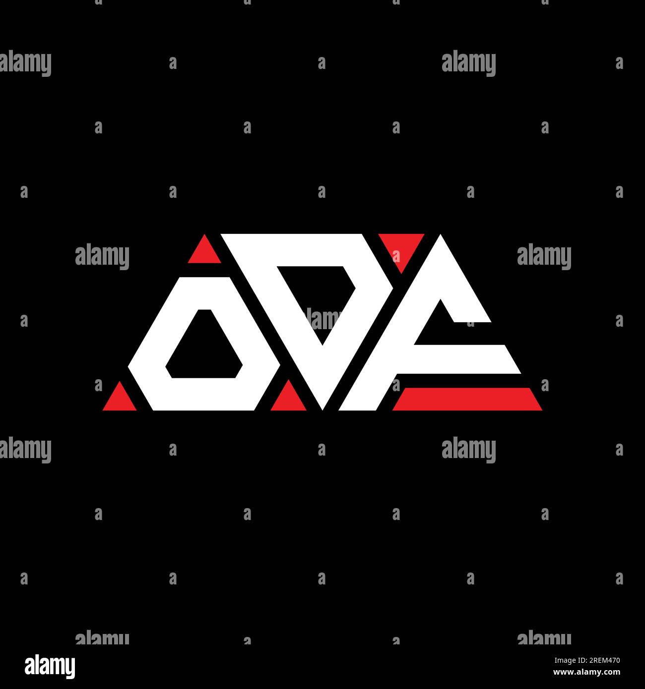 ODF triangle letter logo design with triangle shape. ODF triangle logo ...