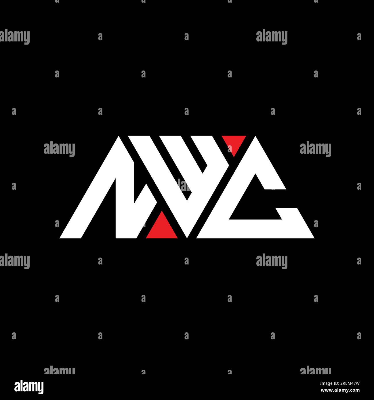 Nwc Triangle Letter Logo Design With Triangle Shape Nwc Triangle Logo Design Monogram Nwc