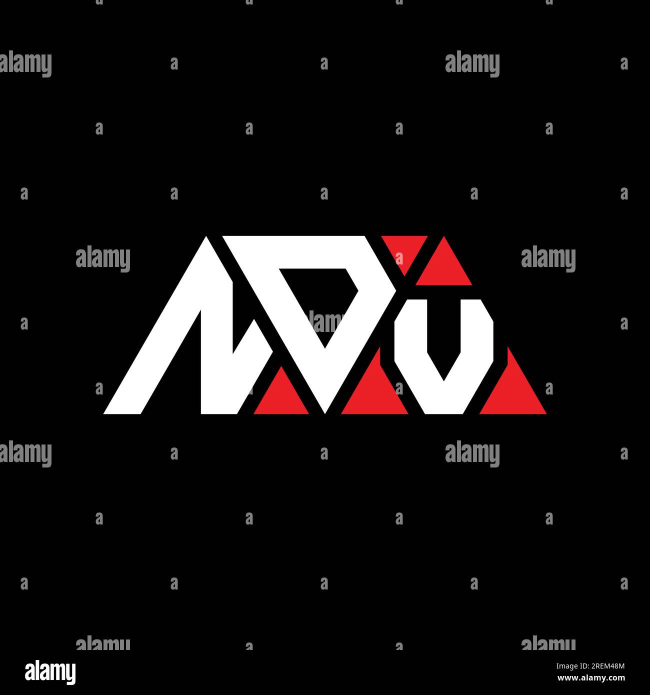NDV triangle letter logo design with triangle shape. NDV triangle logo ...