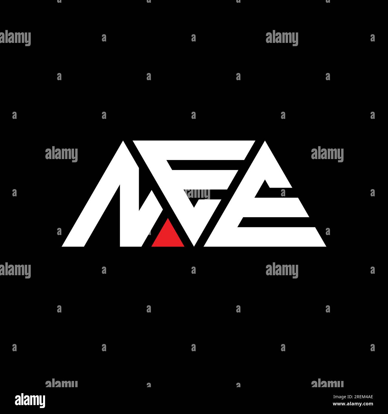 NEE triangle letter logo design with triangle shape. NEE triangle logo ...
