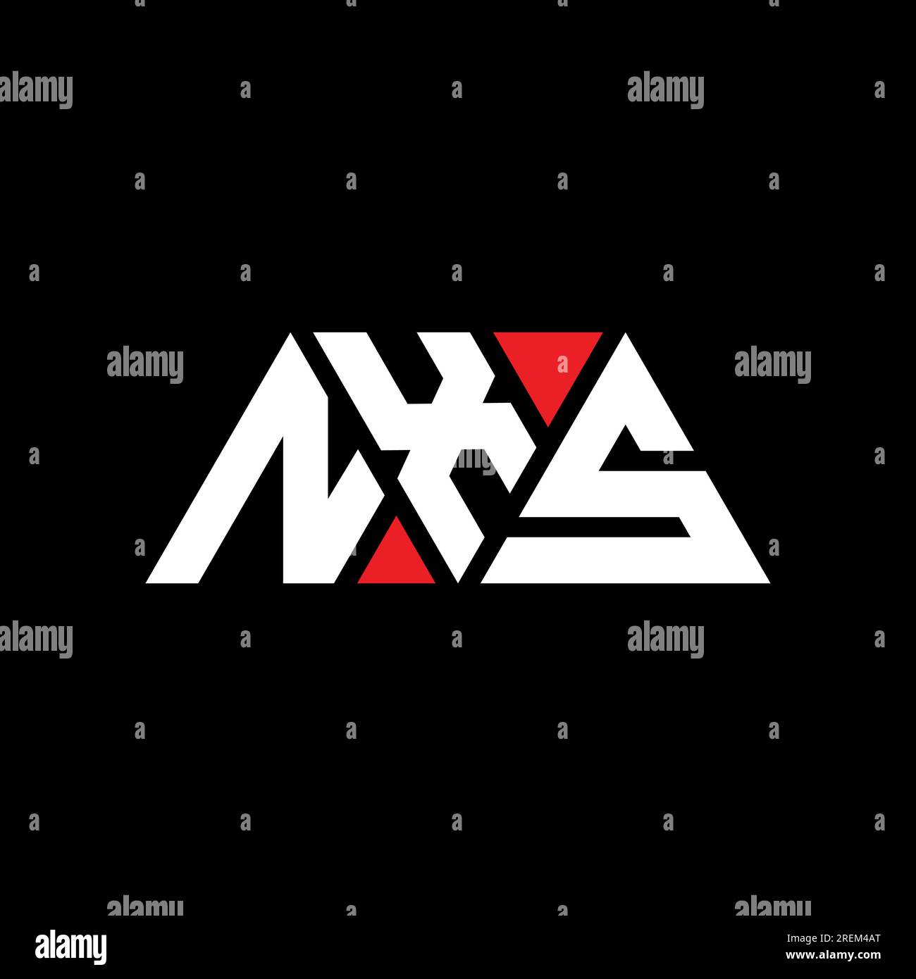 NXS triangle letter logo design with triangle shape. NXS triangle logo ...