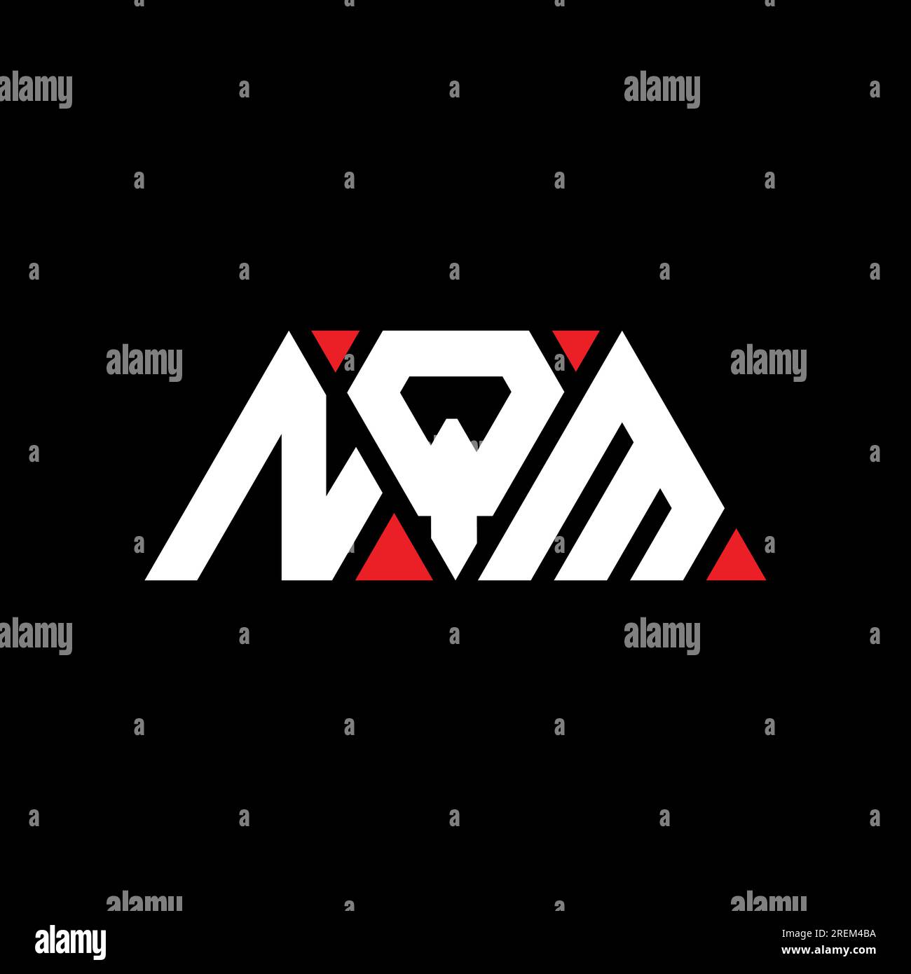 NQM triangle letter logo design with triangle shape. NQM triangle logo ...